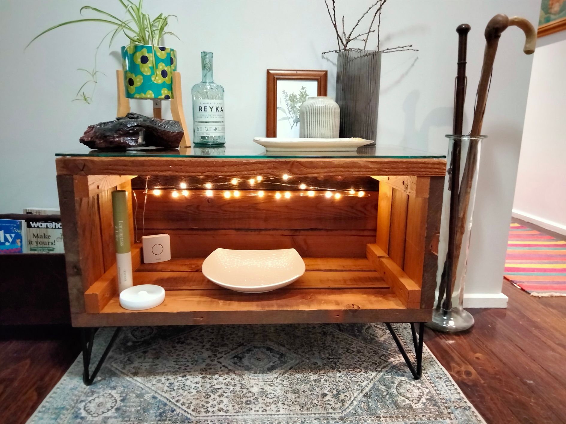 Upcycled entrance hall table using plant... | Bunnings Workshop community