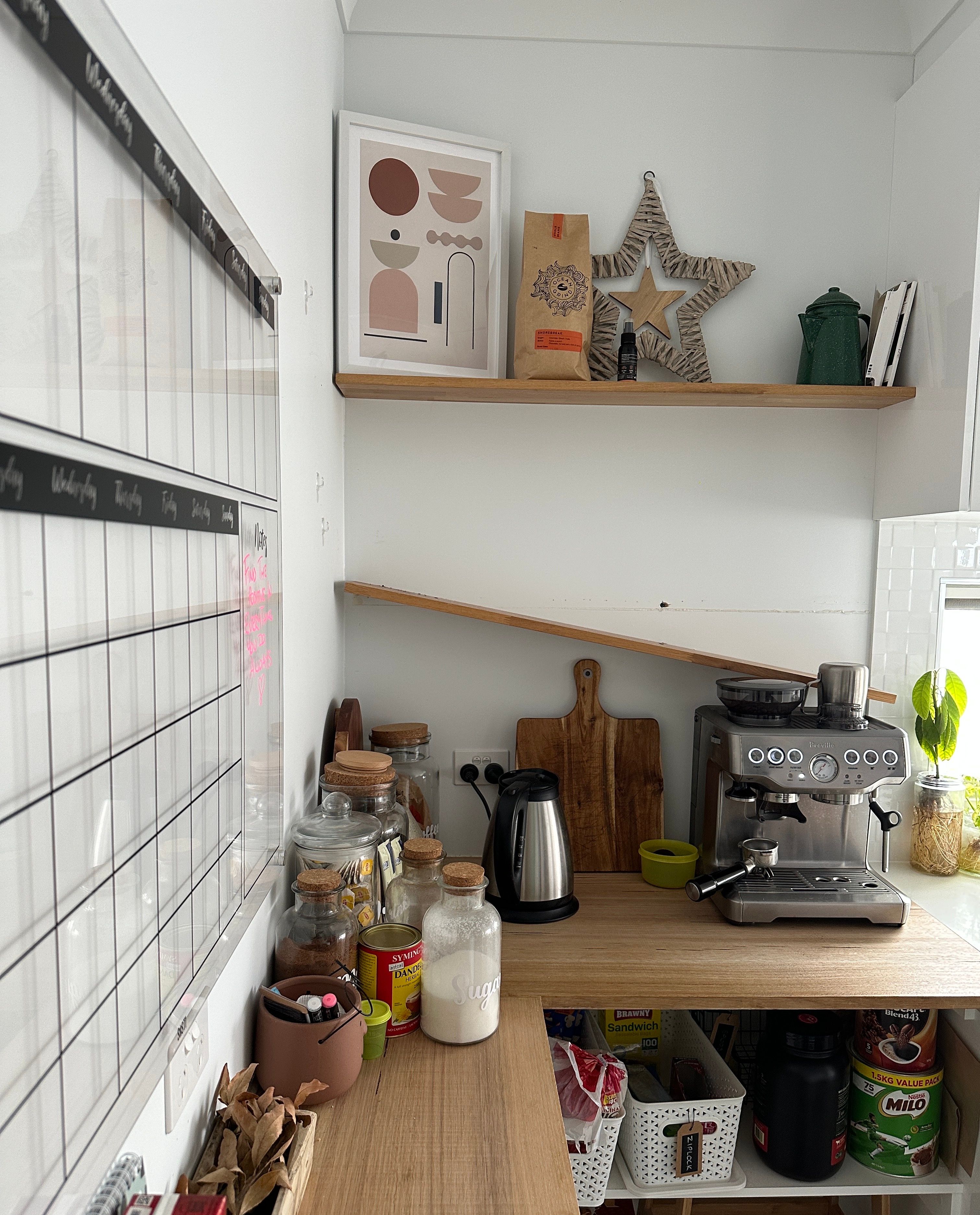 Coffee station using Flexi Storage float... | Bunnings Workshop community