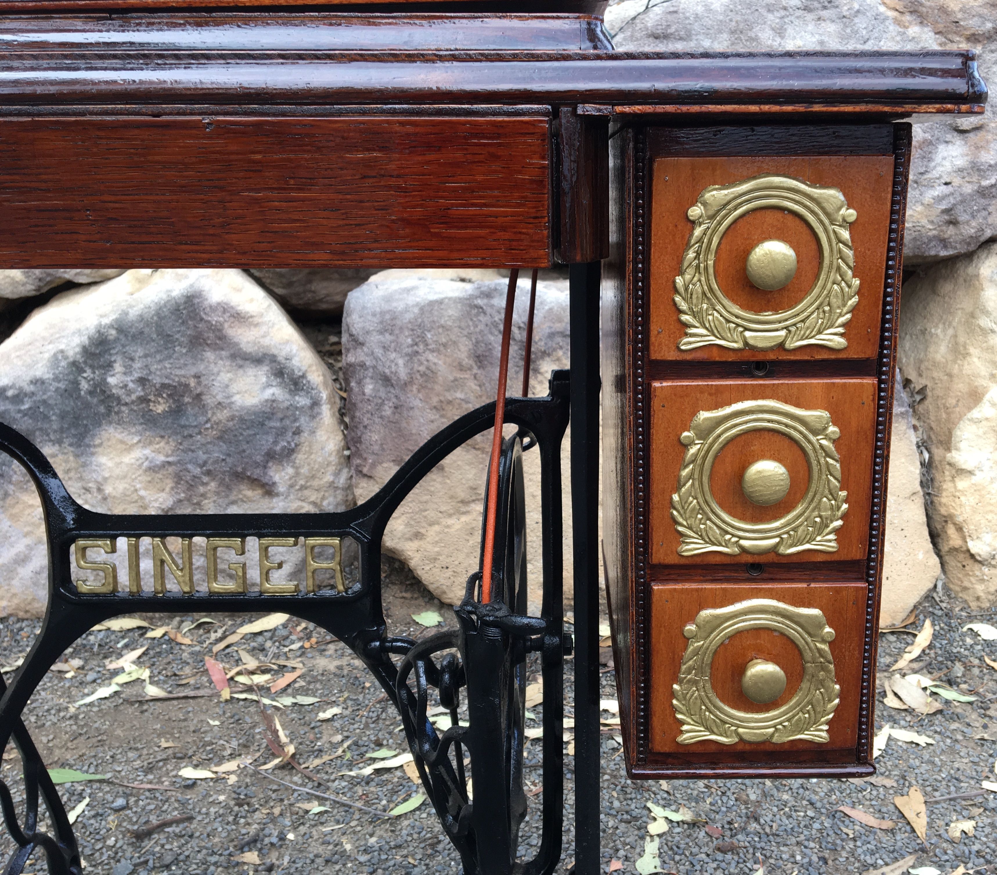 Upcycled Singer sewing machine as vanity | Bunnings Workshop community