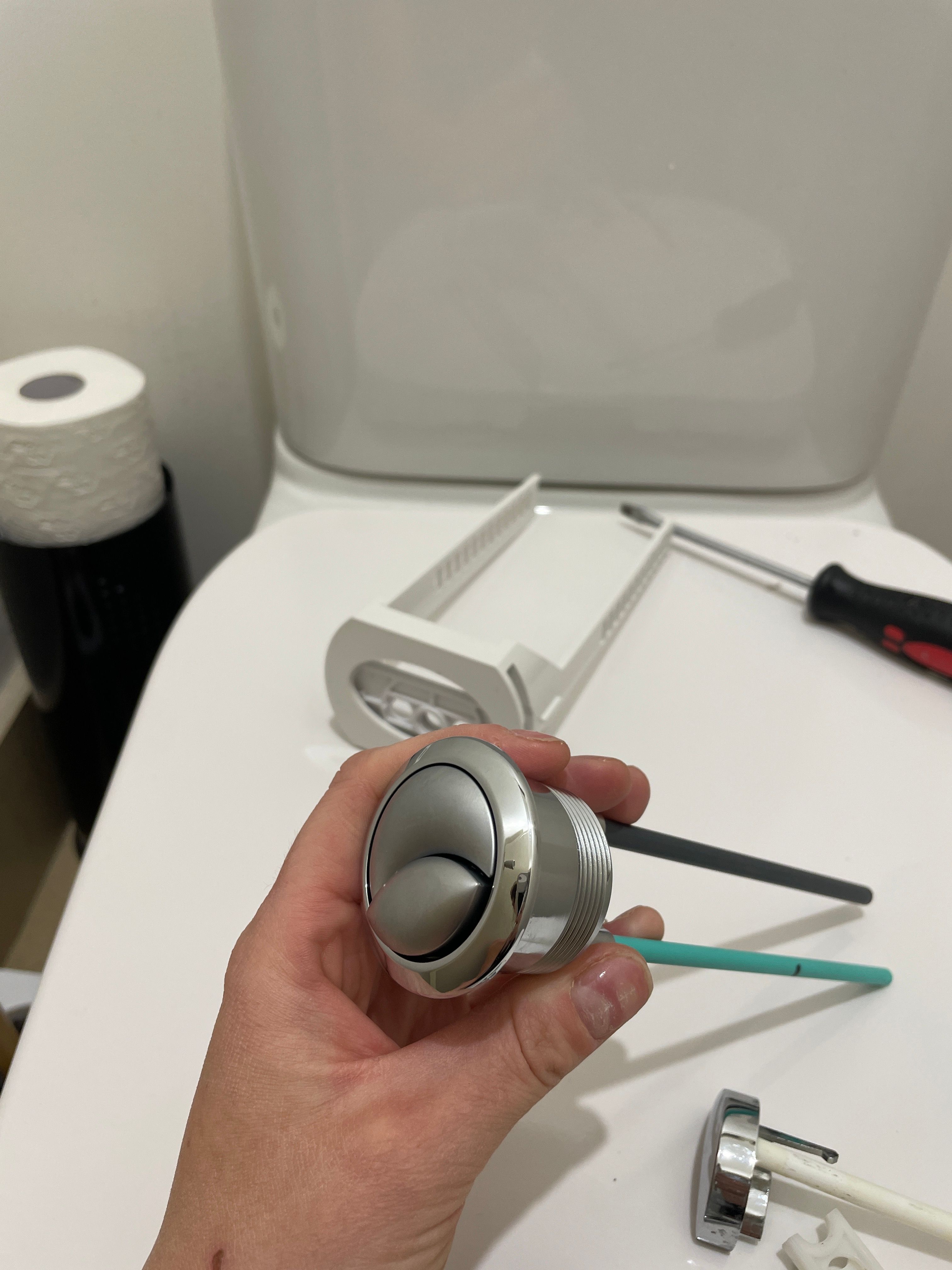 How to replace toilet button, rods and l... | Bunnings Workshop community