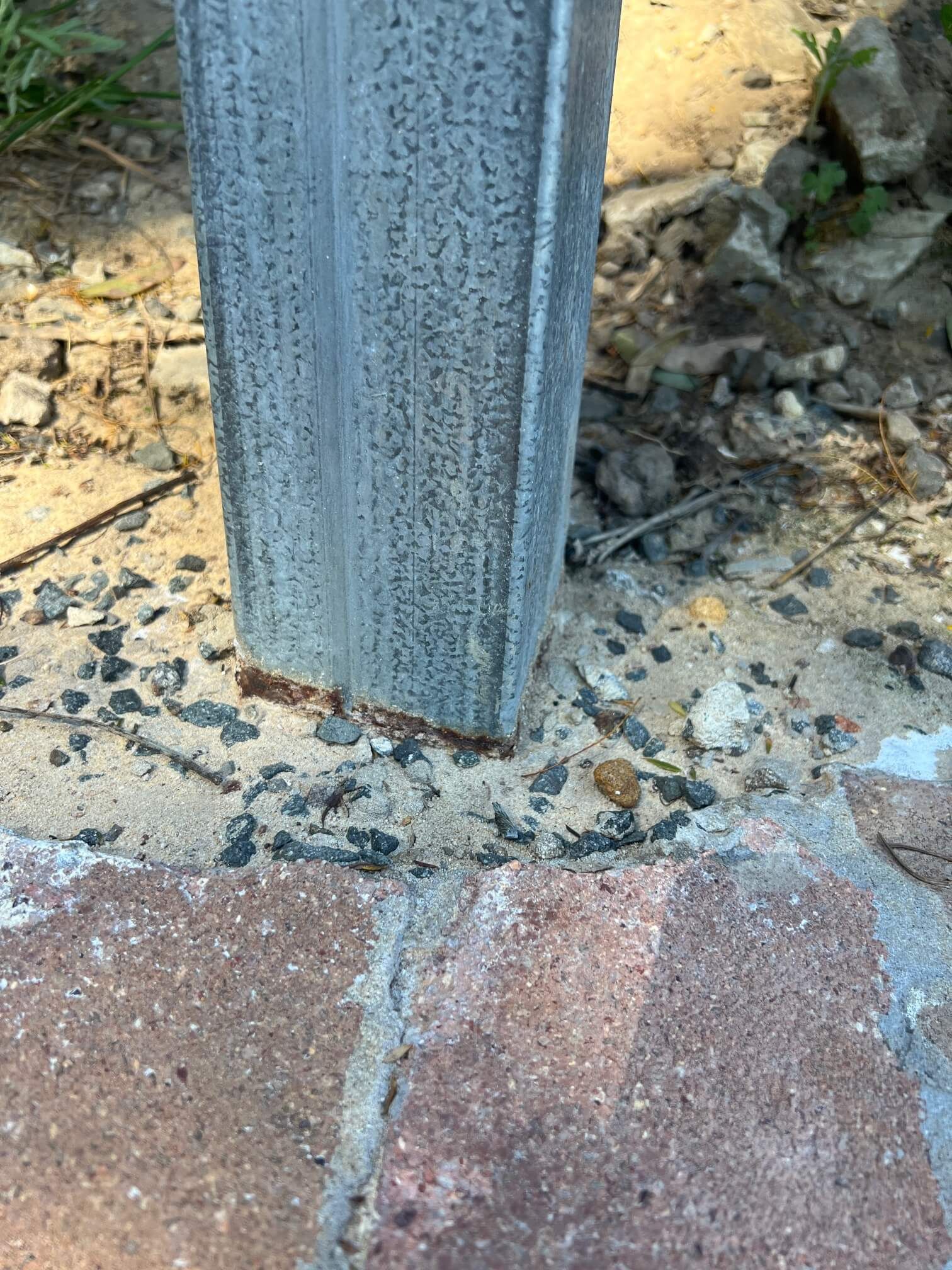 How to protect steel post showing early ... | Bunnings Workshop community