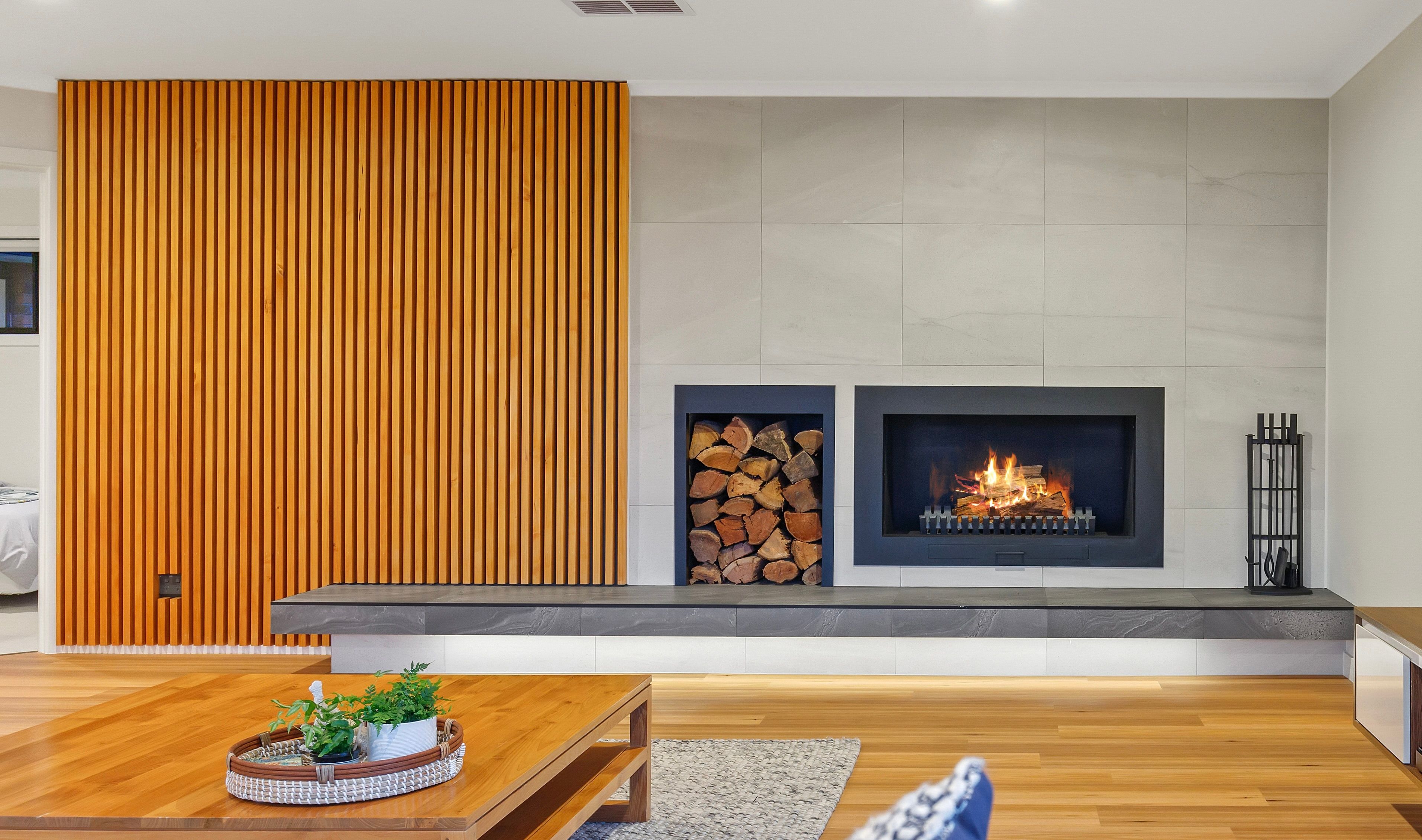 How to install timber slat feature wall ... | Bunnings Workshop community