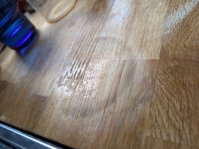 How to fix burn mark on timber benchtop? | Bunnings Workshop community