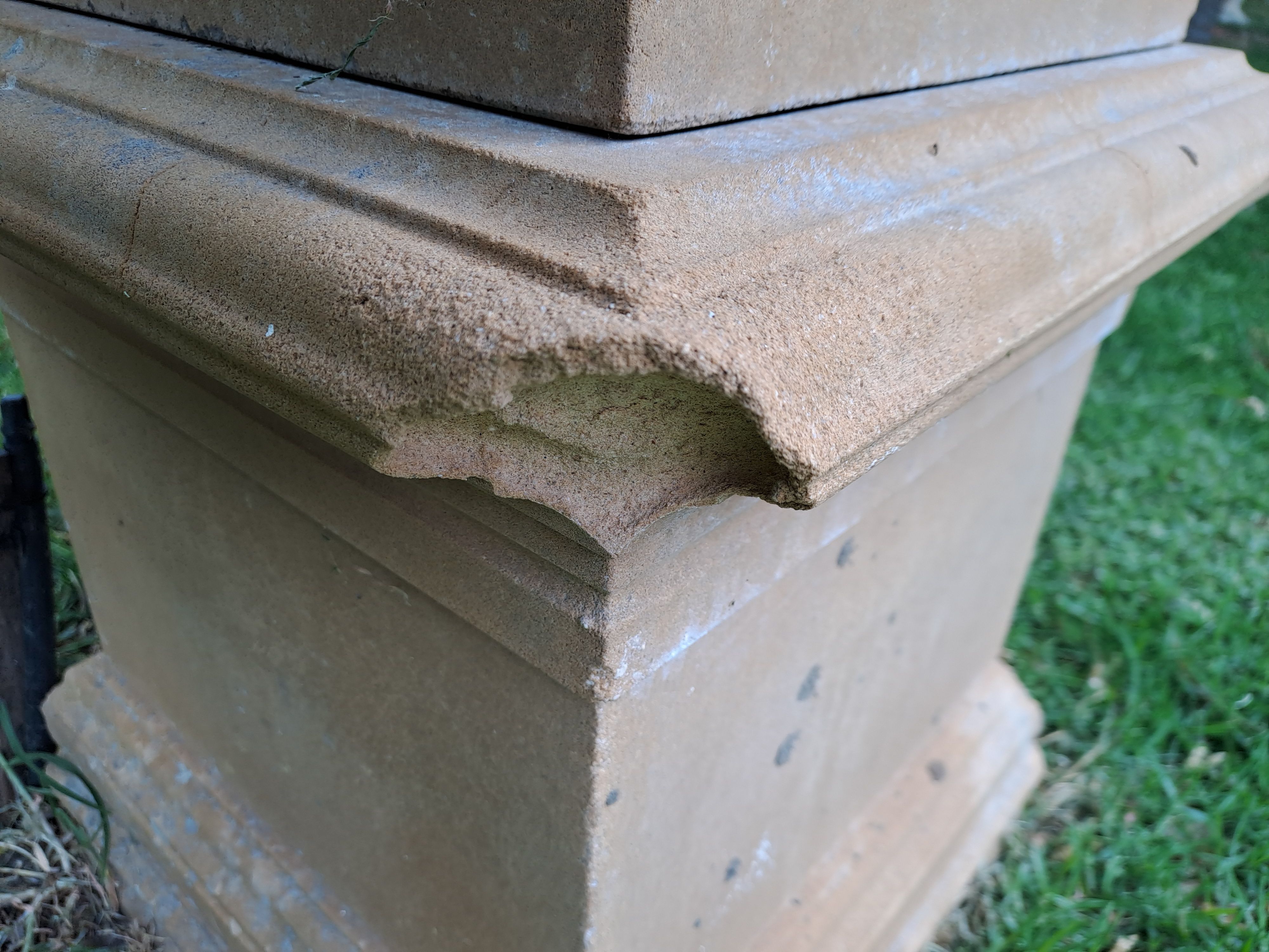 How to repair sandstone plinth? | Bunnings Workshop community