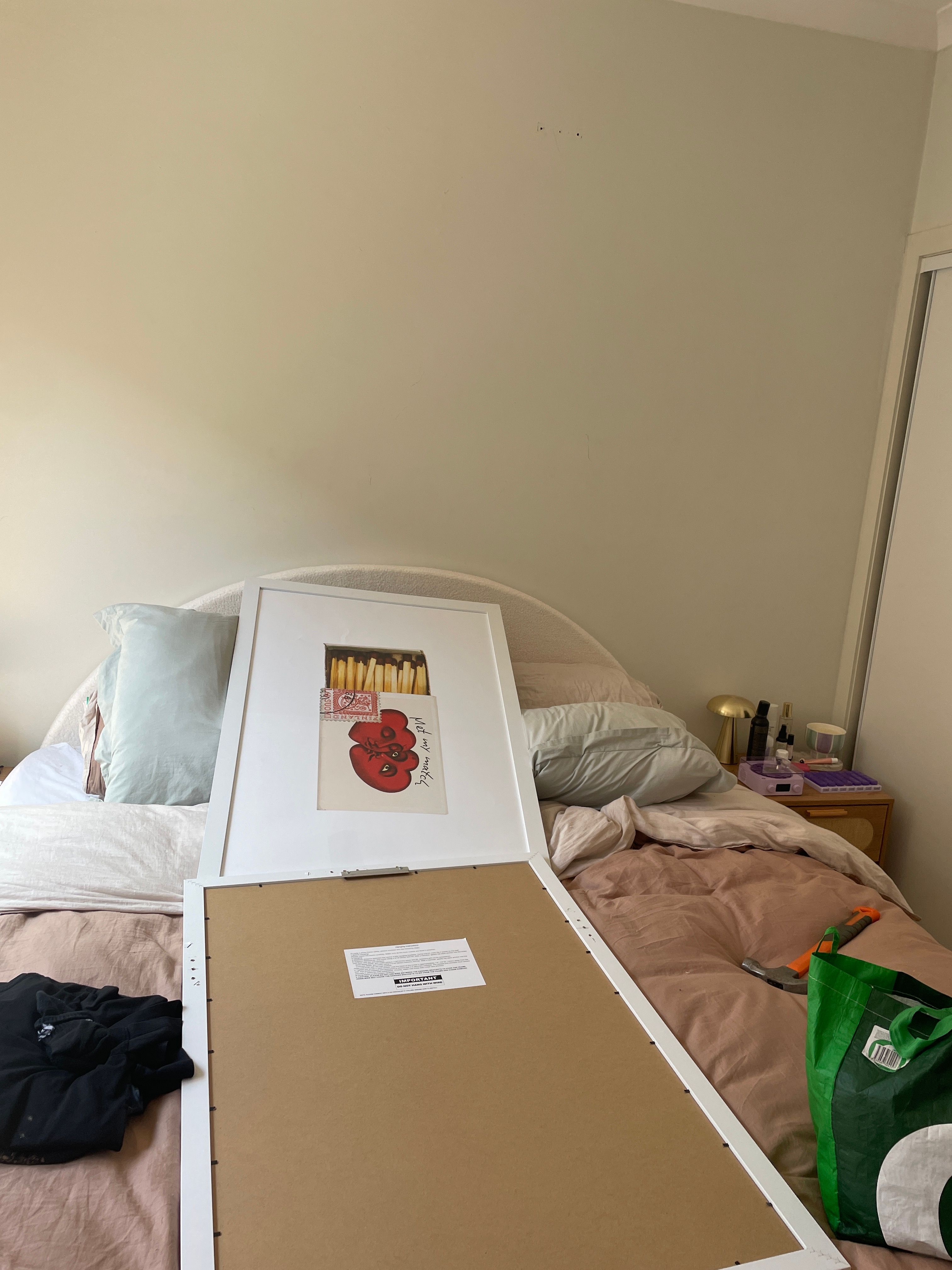 How to hang large poster frames on plast... | Bunnings Workshop community