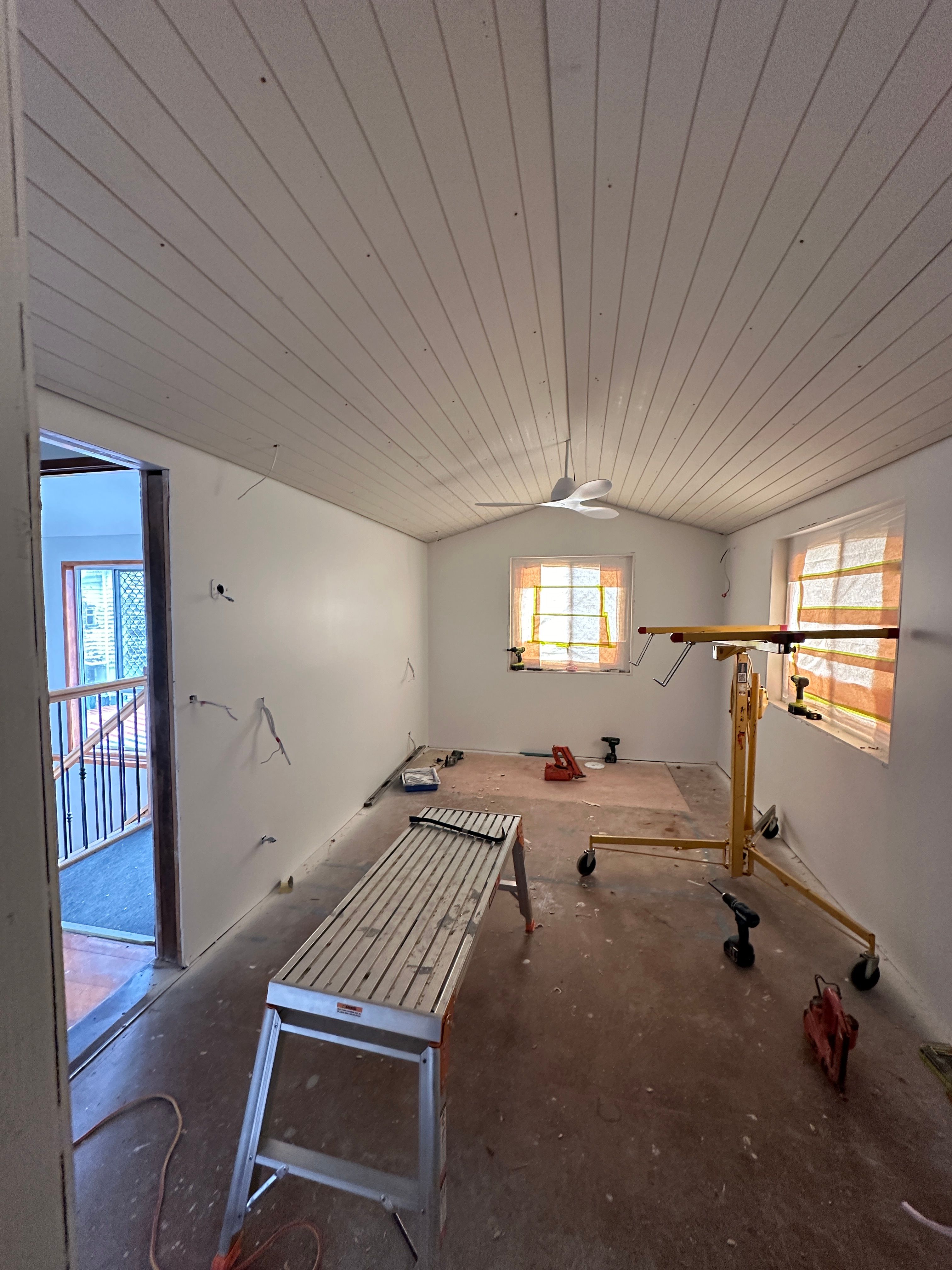 How to finish raked VJ ceiling cornice? | Bunnings Workshop community