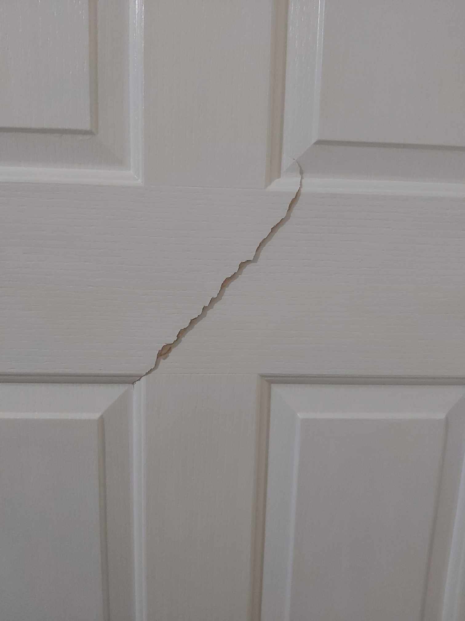 How to fix a big crack on bedroom wood d... | Bunnings Workshop community