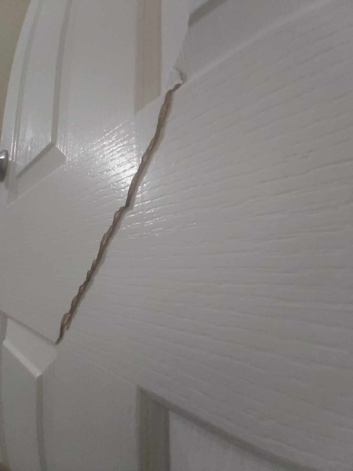 How to fix a big crack on bedroom wood d... | Bunnings Workshop community