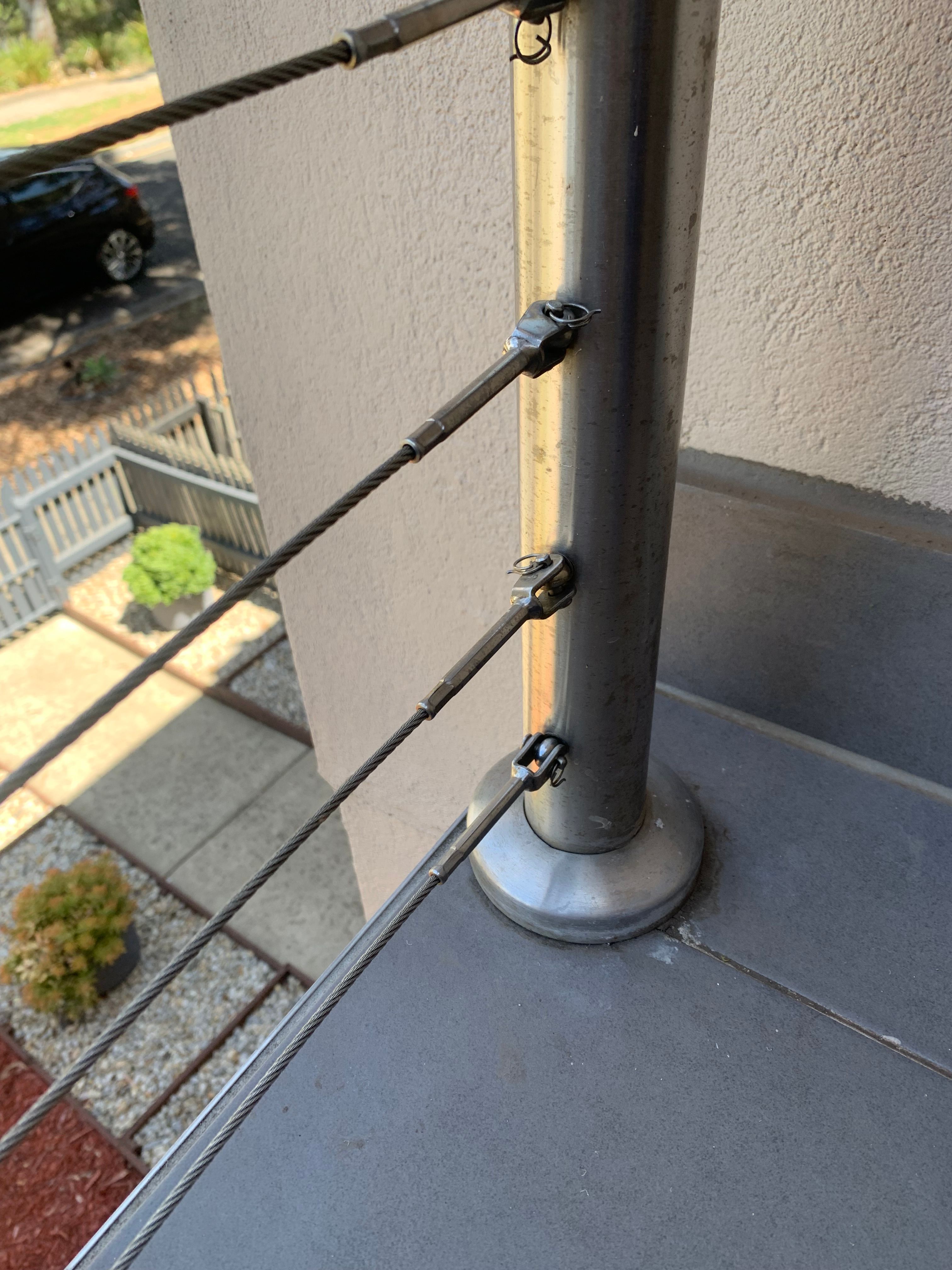 How to tighten loose wire railing cable? | Bunnings Workshop community