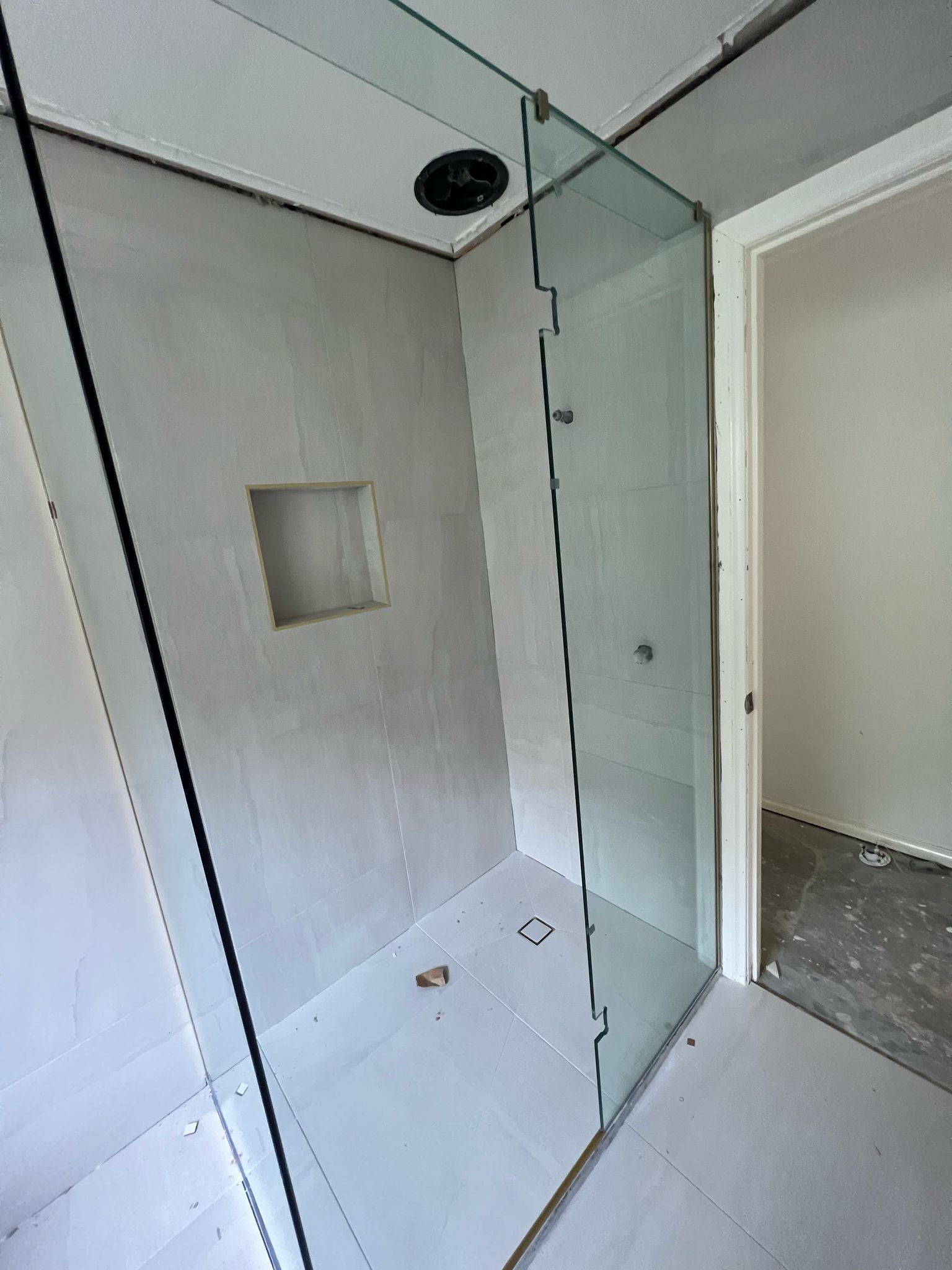 How to cover metal shower base perimeter... - Page 2 | Bunnings ...