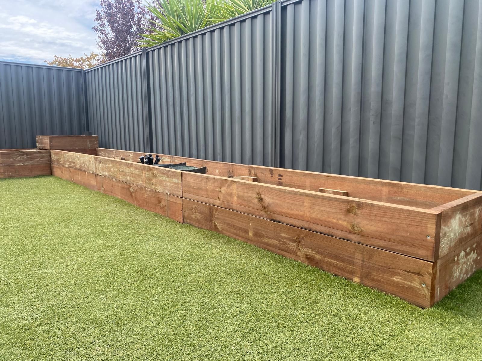 How to add Merbau decking to planter box... | Bunnings Workshop community