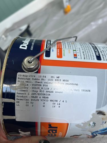 Solved: How to read a Bunnings paint label? | Bunnings Workshop community