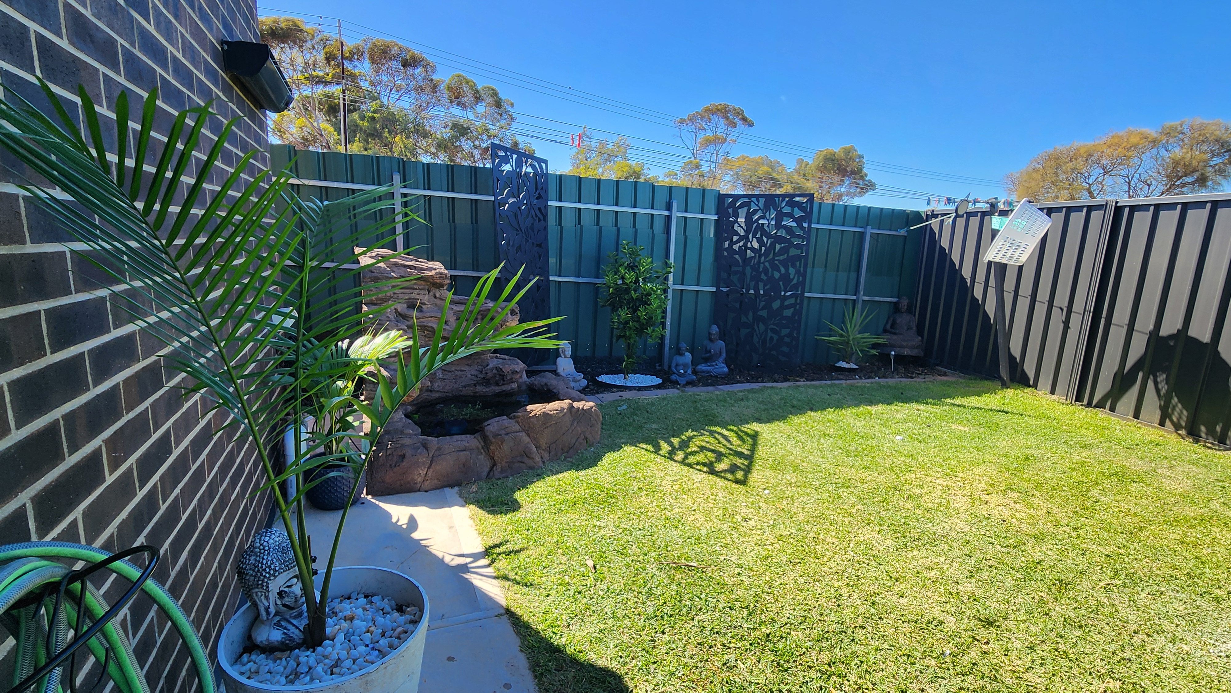 Solved: How to hide the green fence in a rental? | Bunnings Workshop community