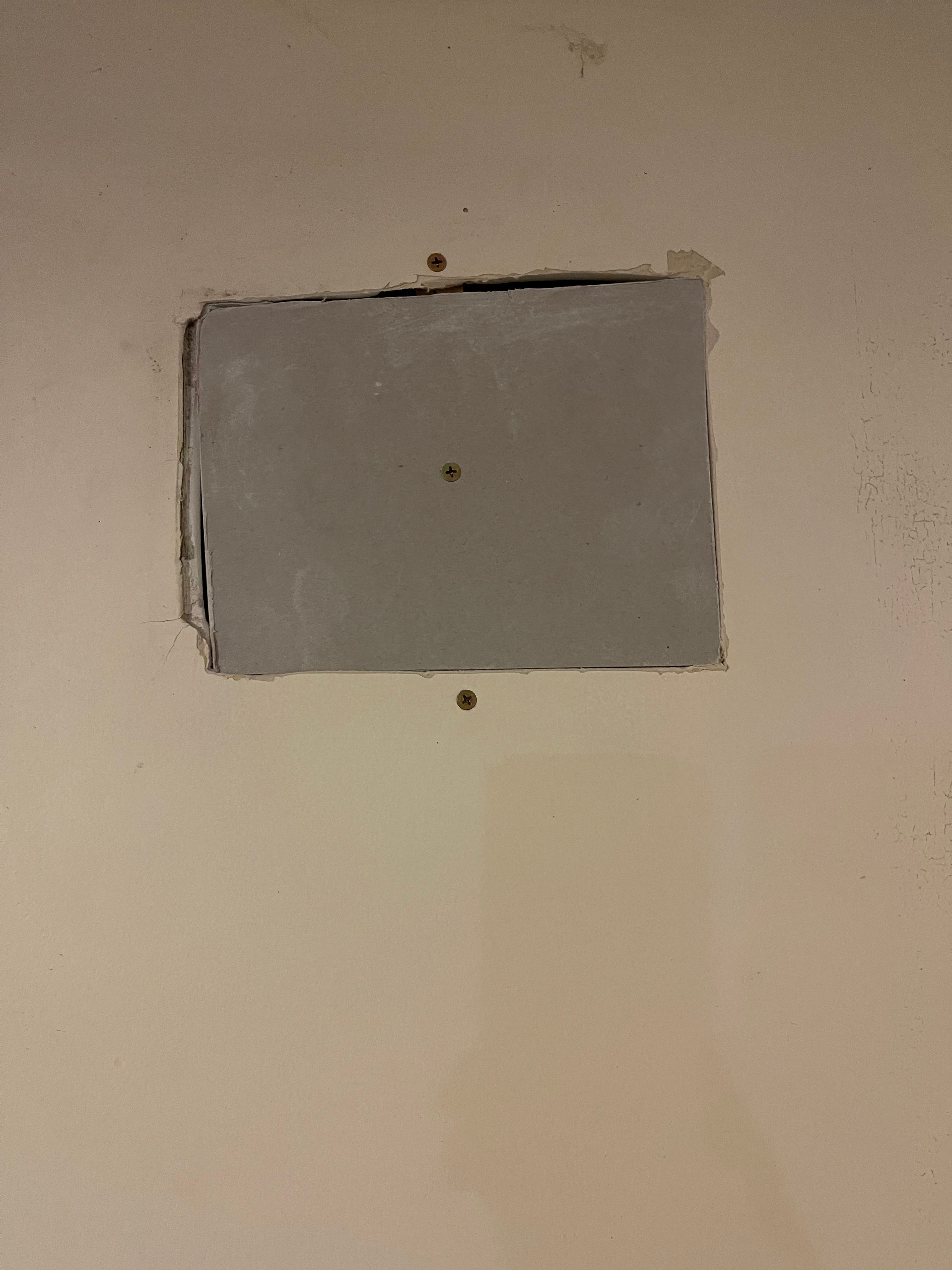 Solved: How to patch large gyprock hole | Bunnings Workshop community