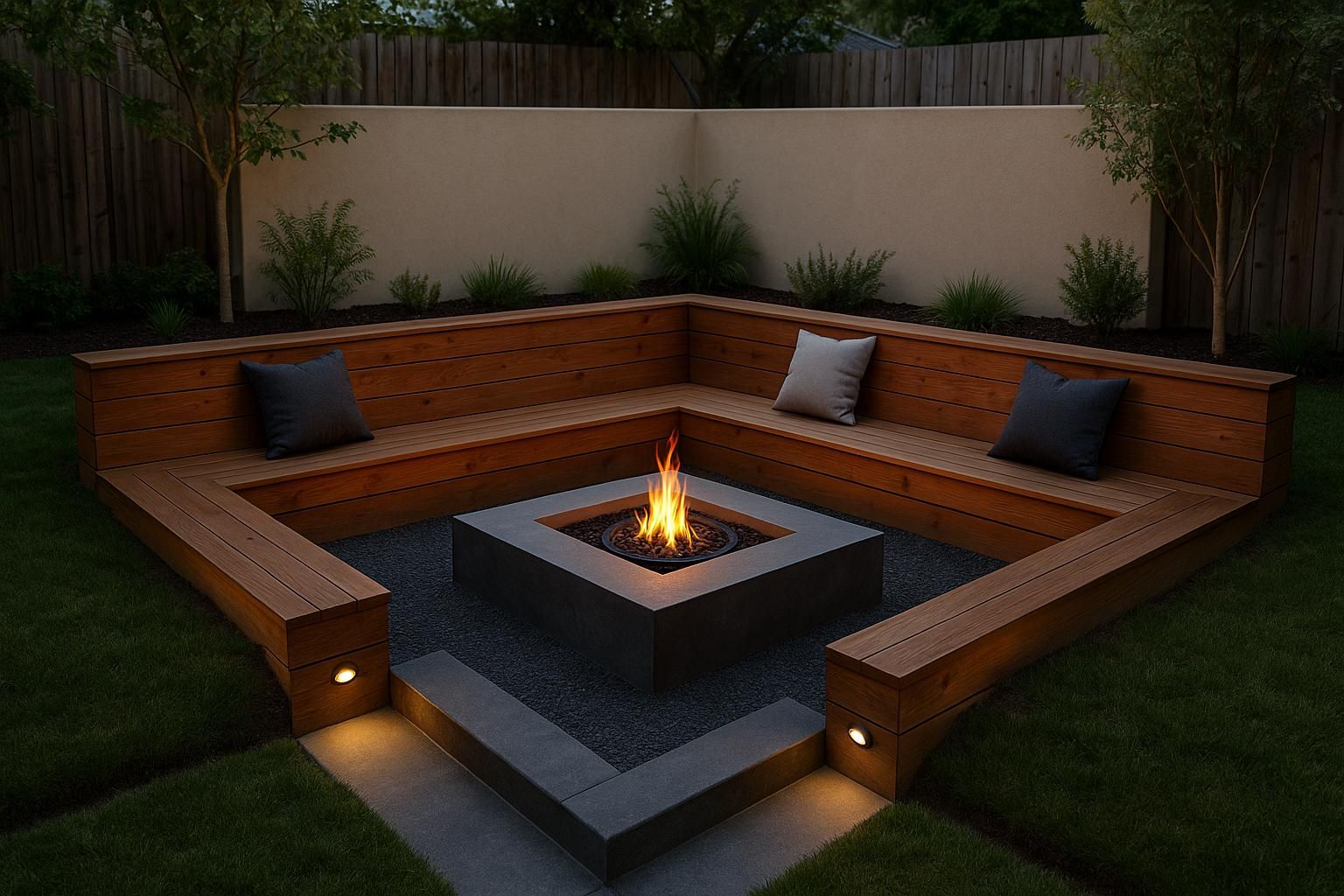 How to build sunken fire pit area? | Bunnings Workshop community