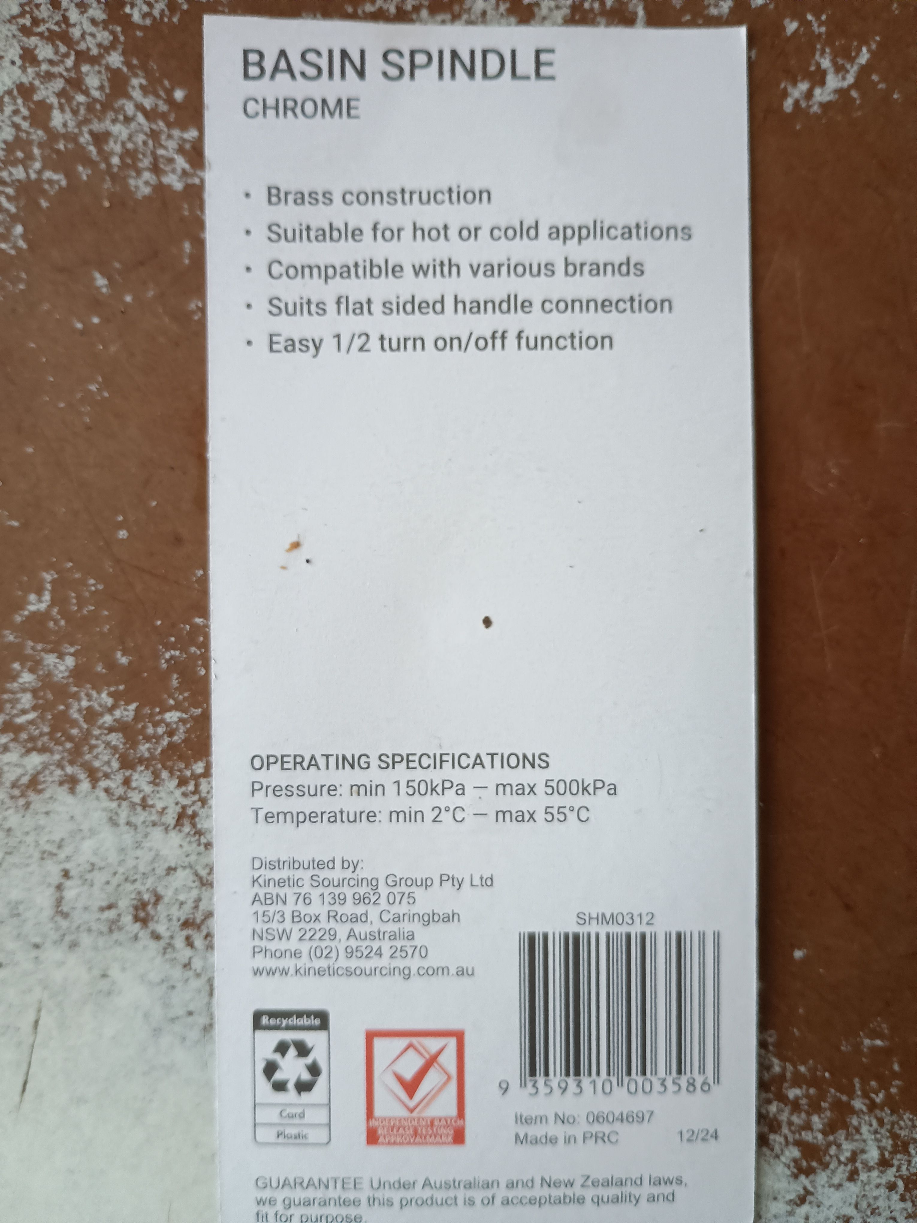 Solved: How to replace basin spindles? | Bunnings Workshop community