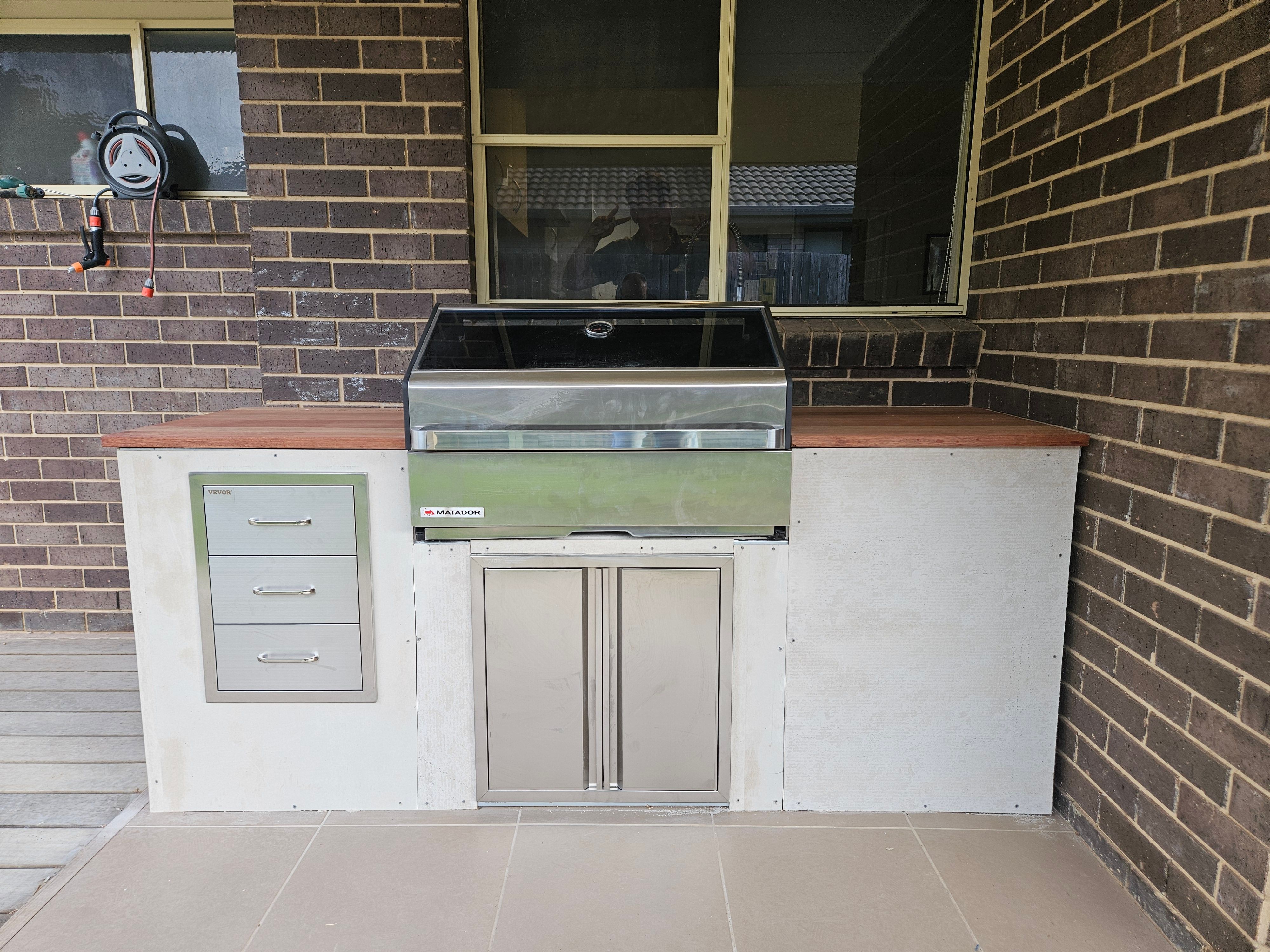 Outdoor kitchen with cement board | Bunnings Workshop community
