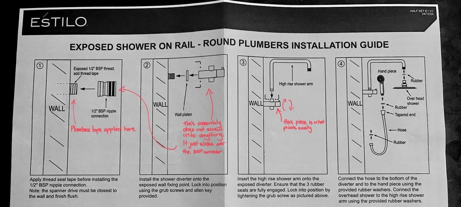 How to install Estilo shower set? | Bunnings Workshop community