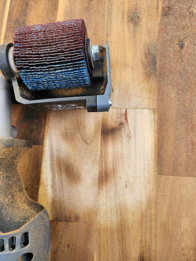 How to fix burn mark on timber benchtop? | Bunnings Workshop community