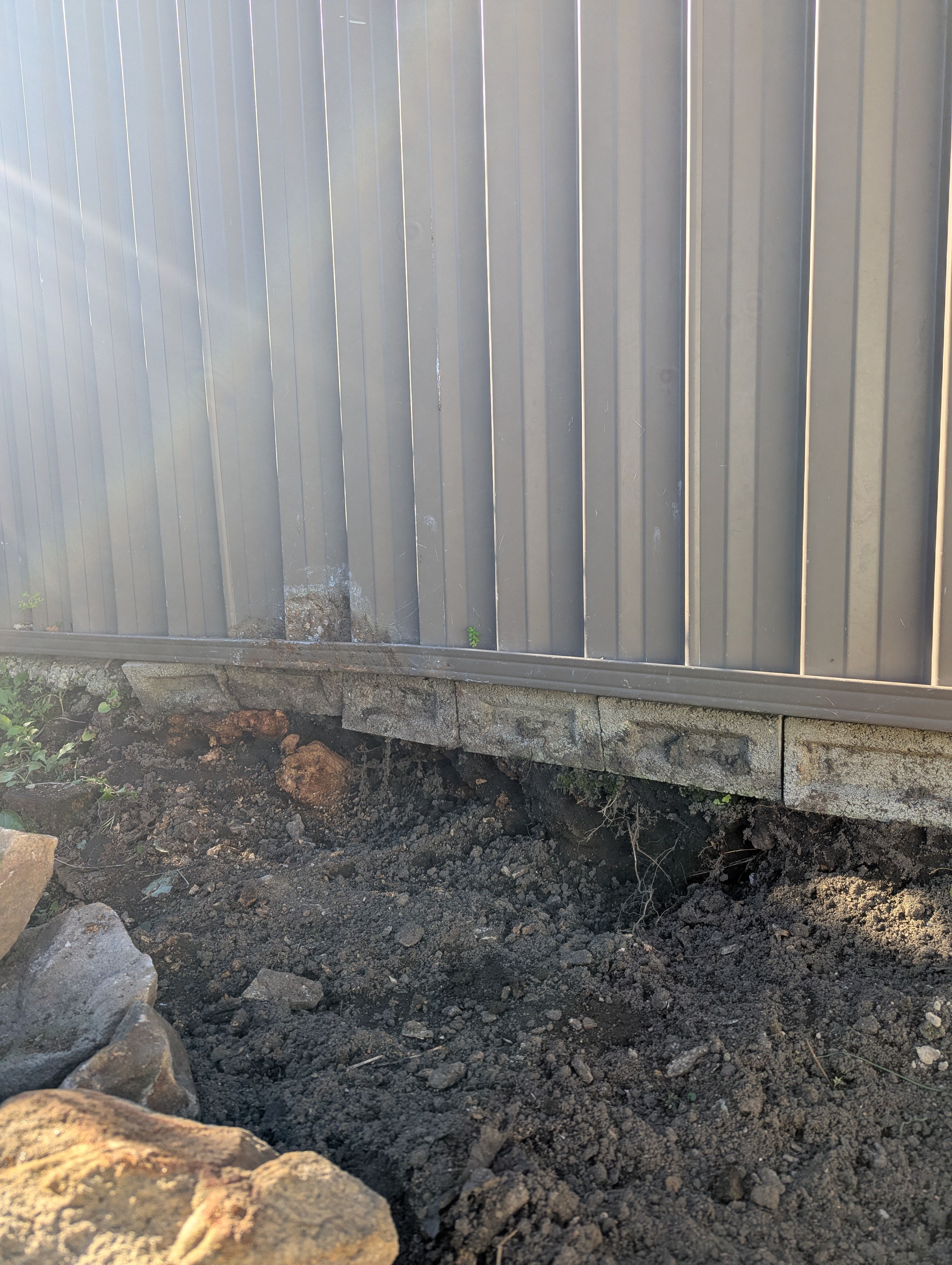 How to close gap under Colorbond fence? | Bunnings Workshop community