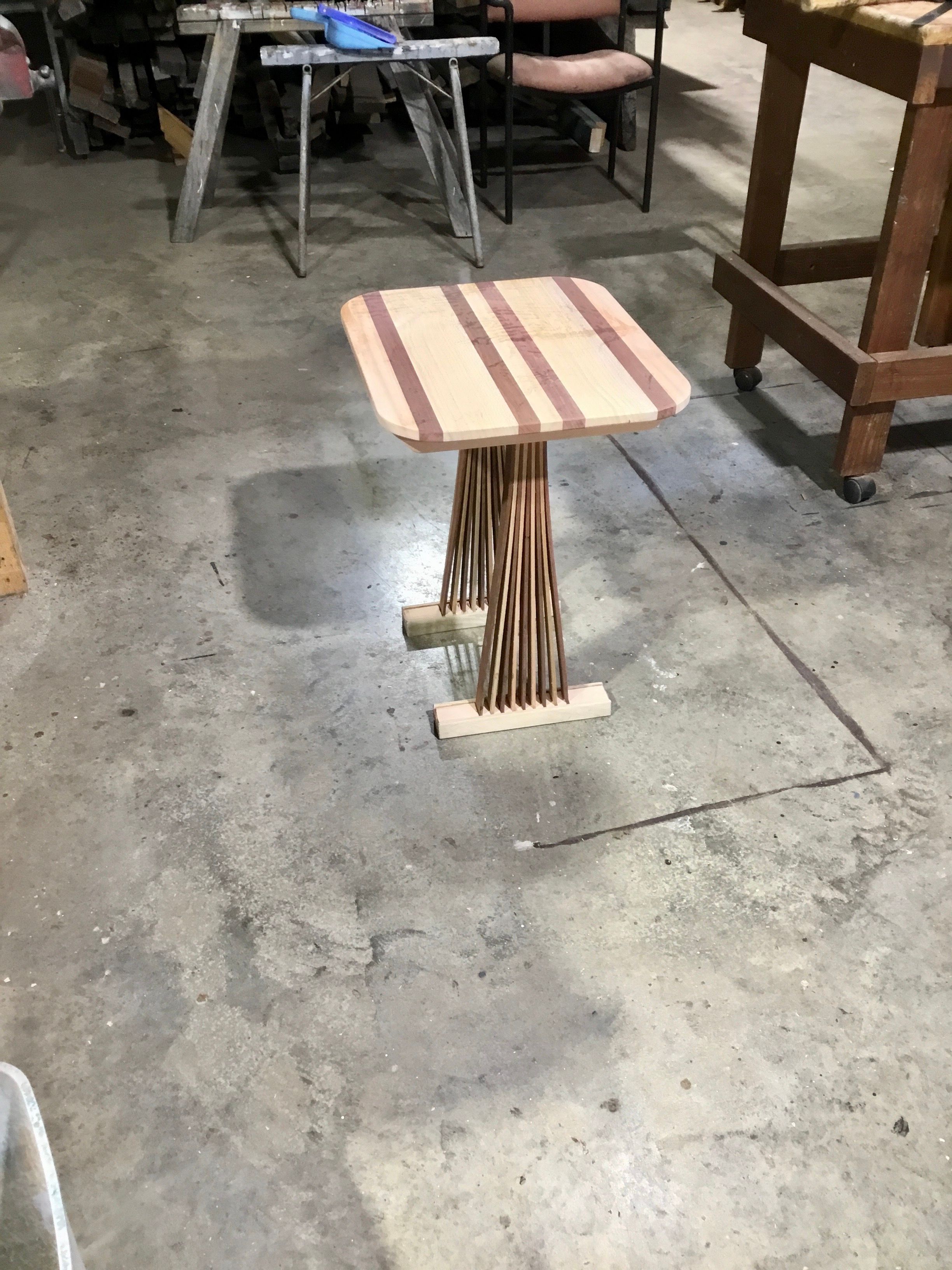 Quirky side table using recycled timber | Bunnings Workshop community