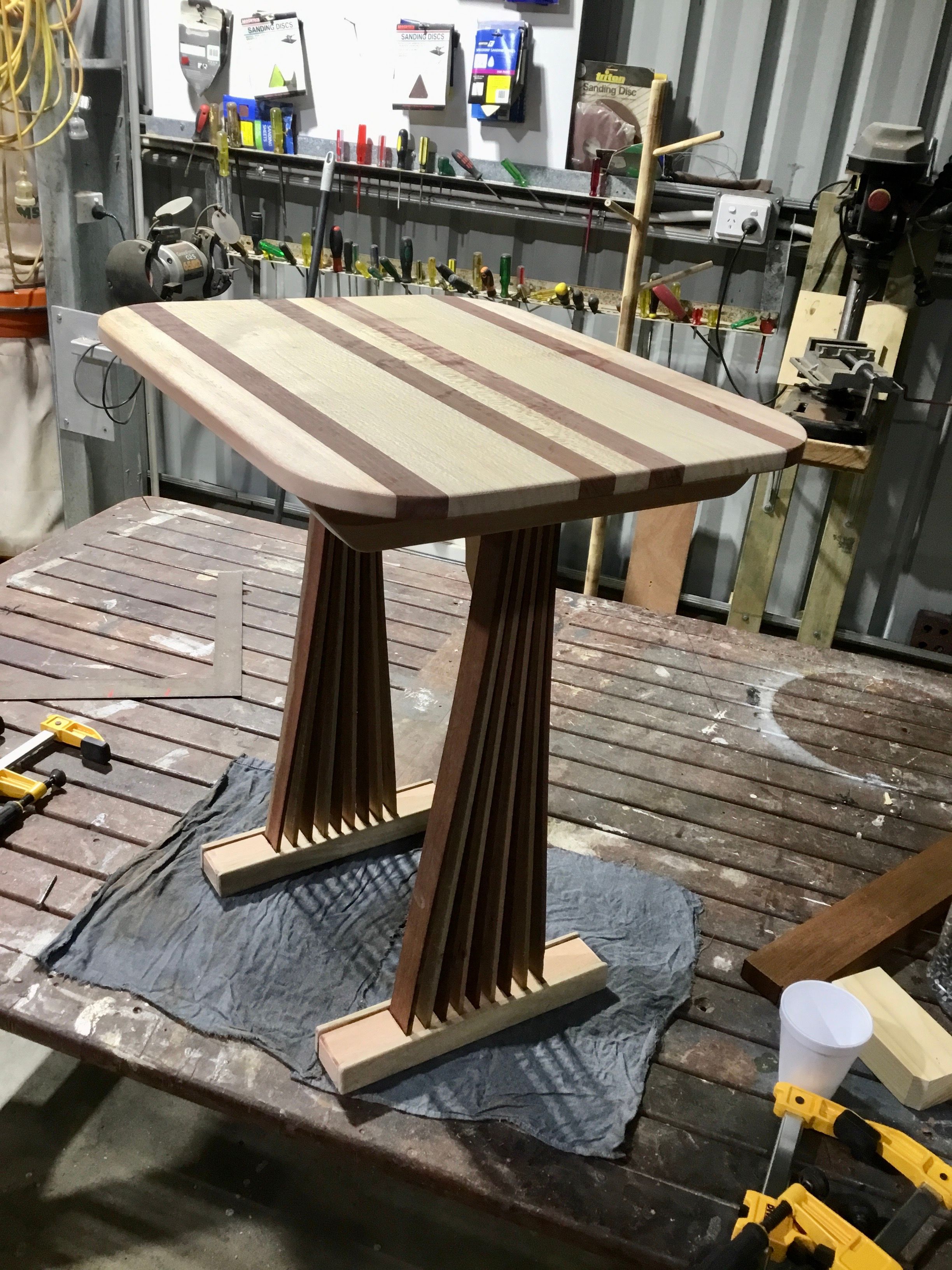 Quirky side table using recycled timber | Bunnings Workshop community