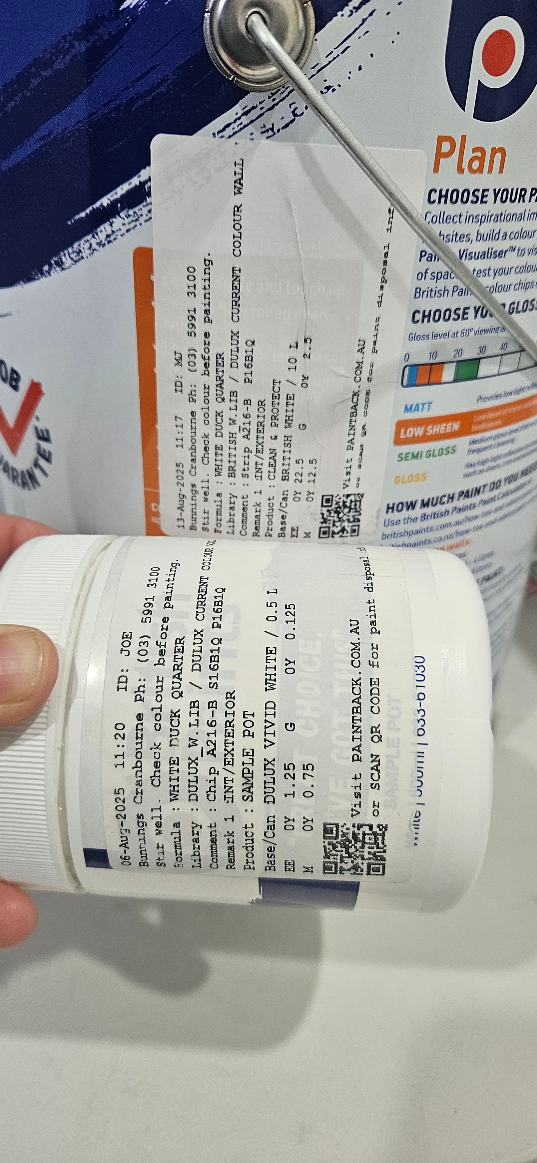 Solved: How to read a Bunnings paint label? | Bunnings Workshop community