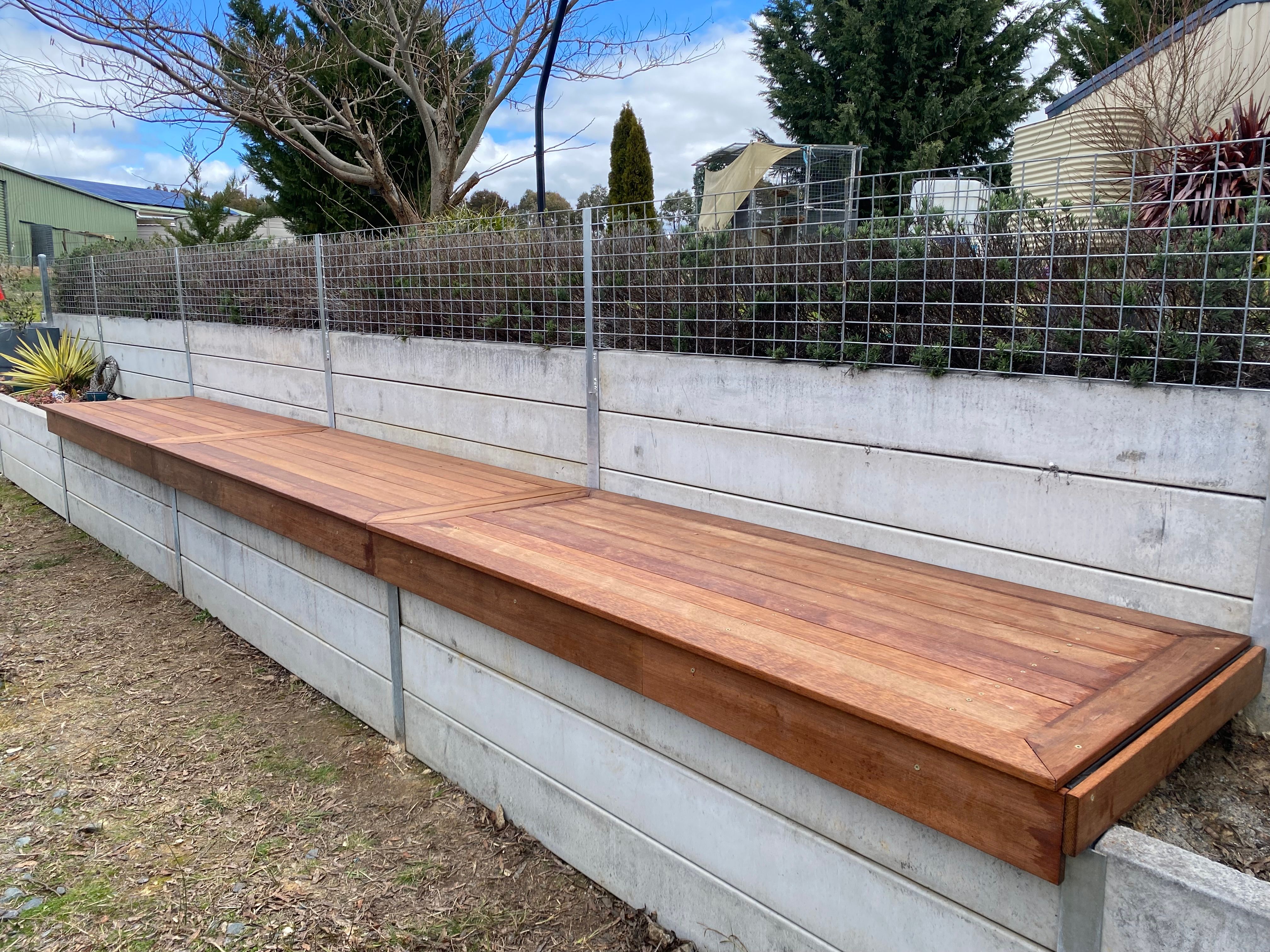 How to build outdoor seating on cement r... | Bunnings Workshop community