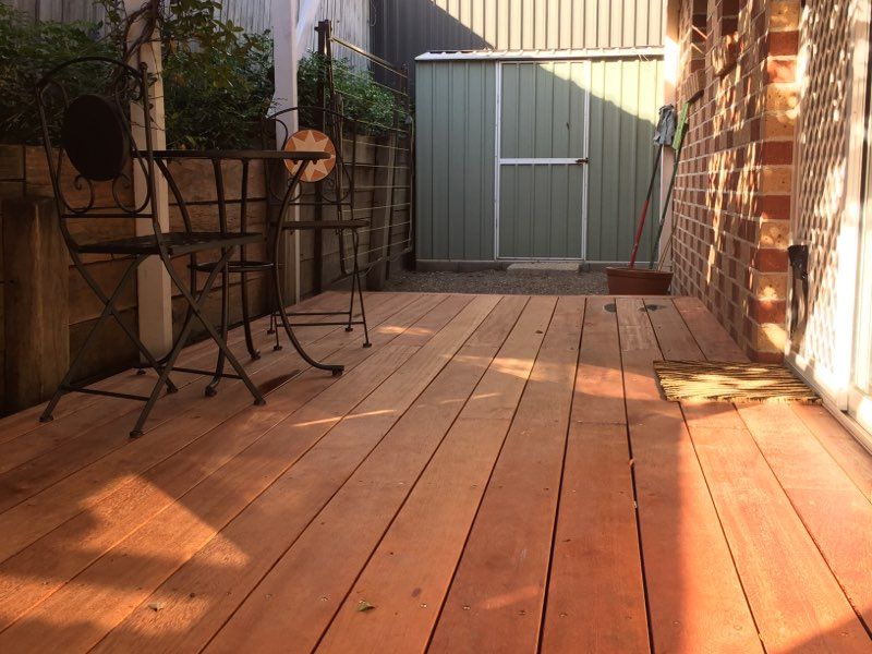 Merbau decking over concrete slab | Bunnings Workshop community
