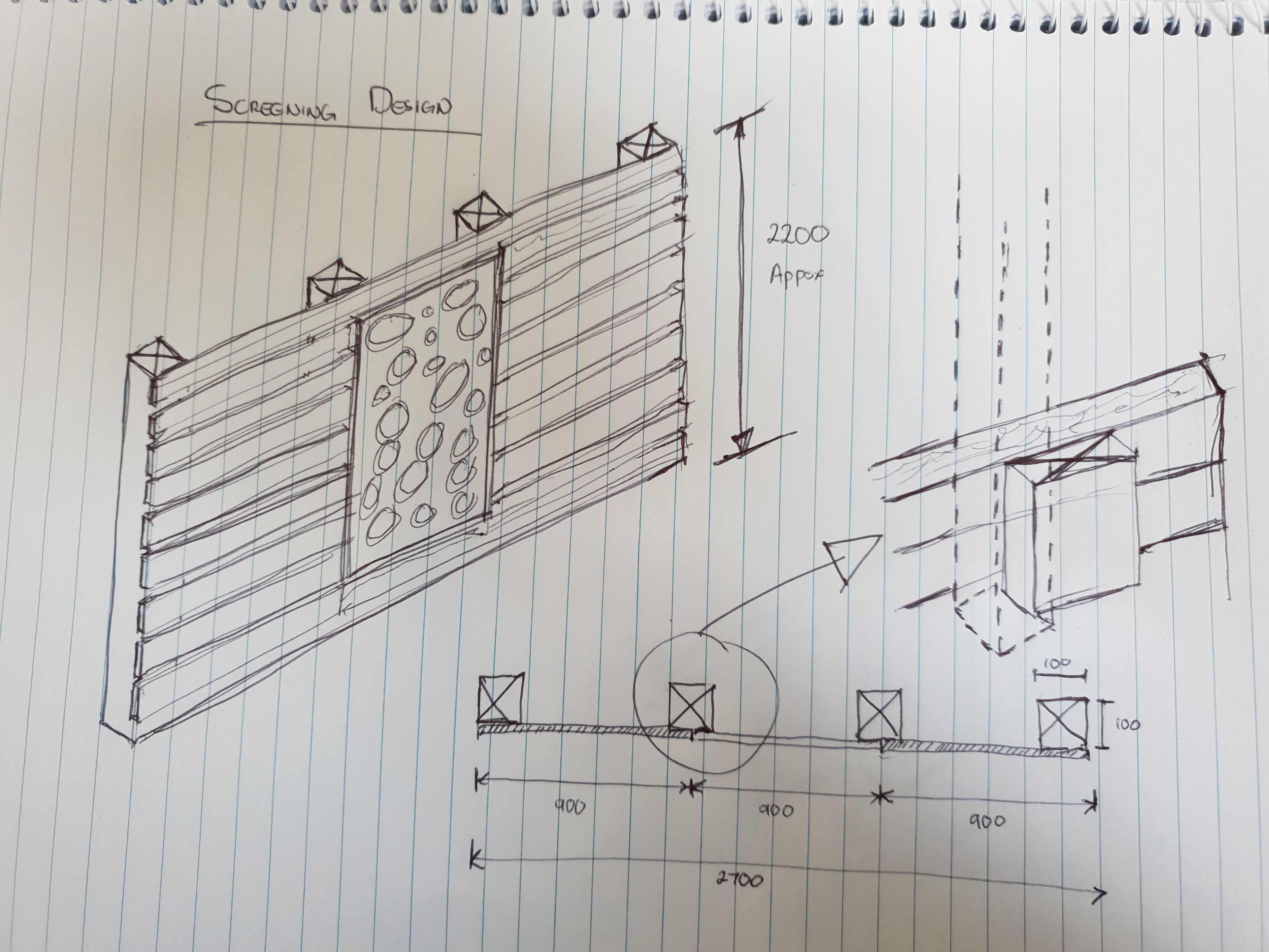 Feature wall fence with Matrix screen pa... | Bunnings Workshop community