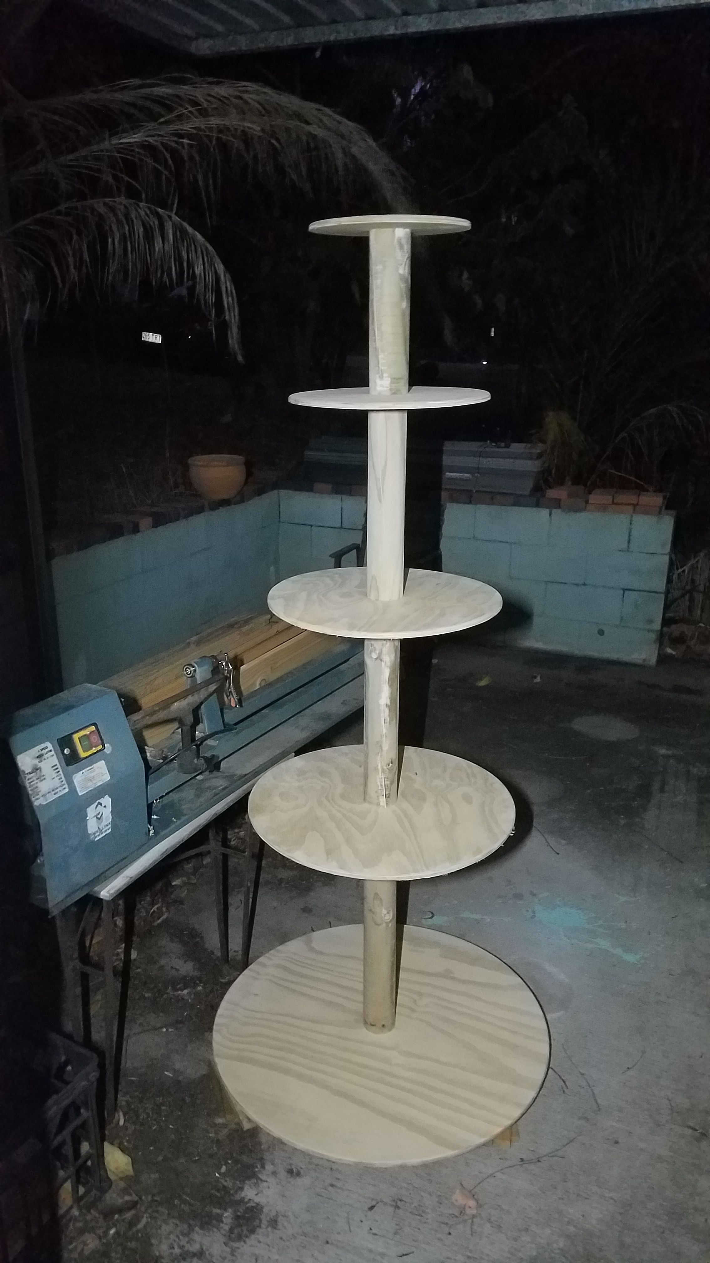 Christmas tree themed tiered shelf. | Bunnings Workshop community