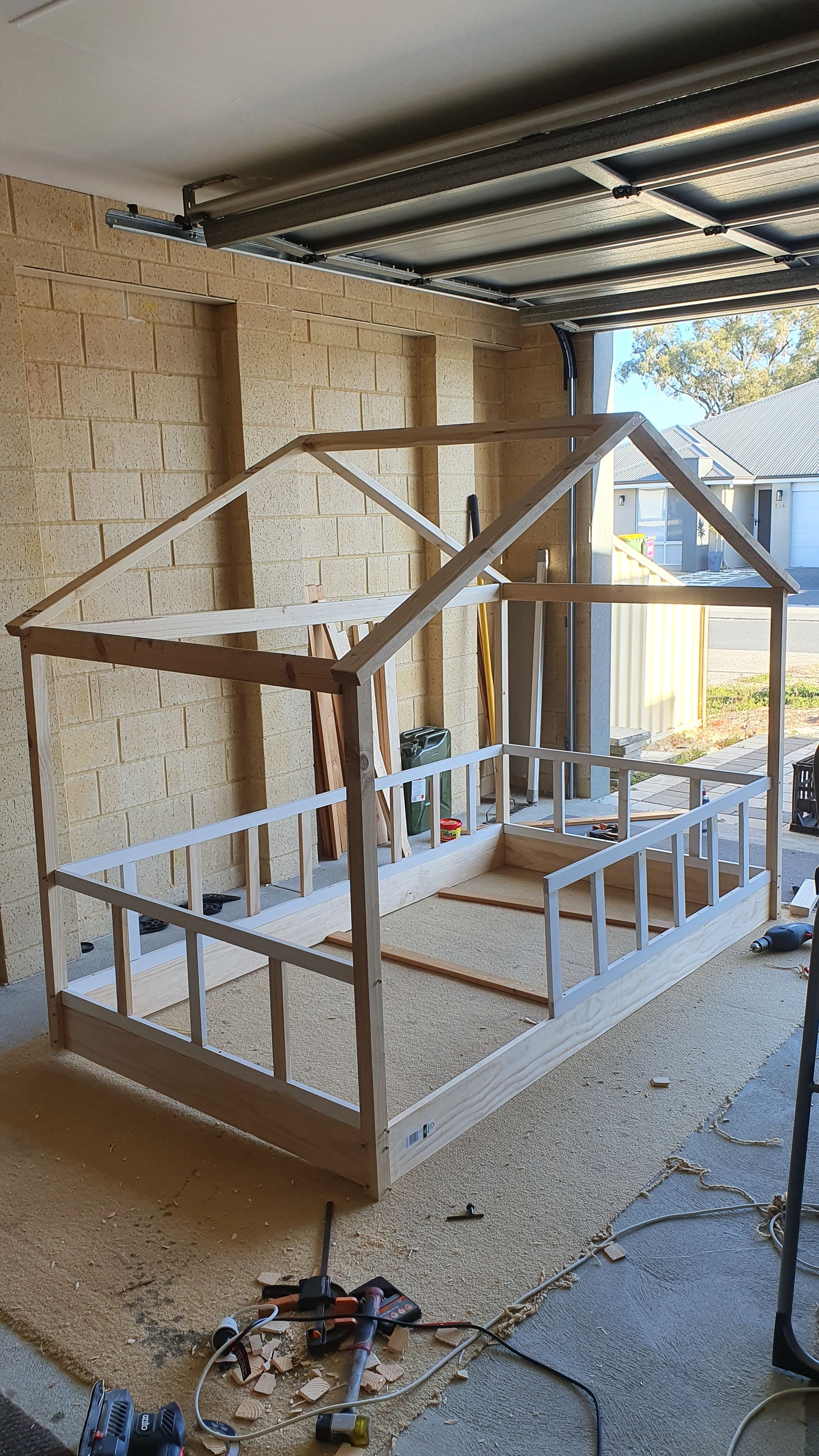 DIY kids house frame bed | Bunnings Workshop community