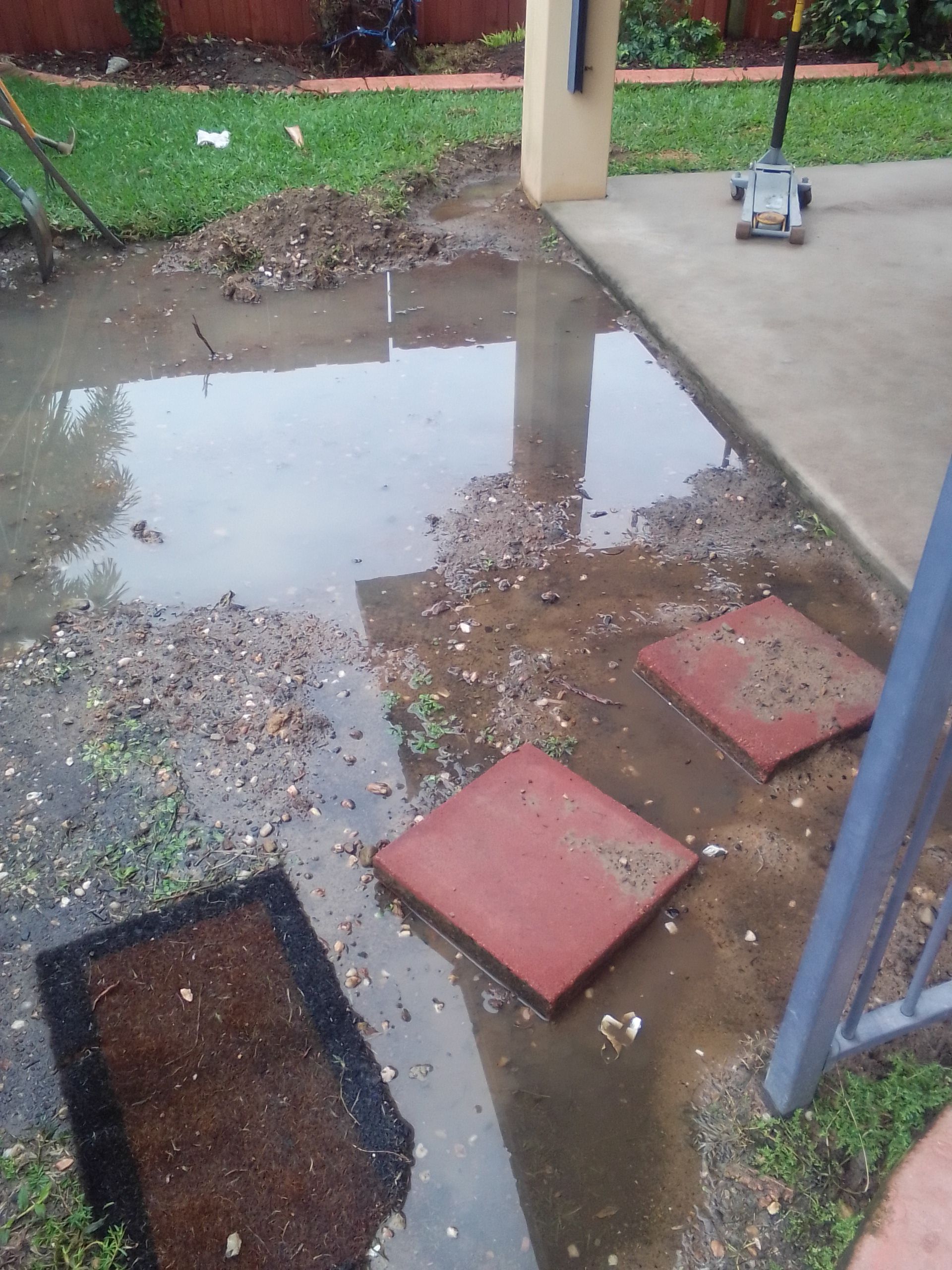 Need drainage advice for water pooling i... | Bunnings Workshop community