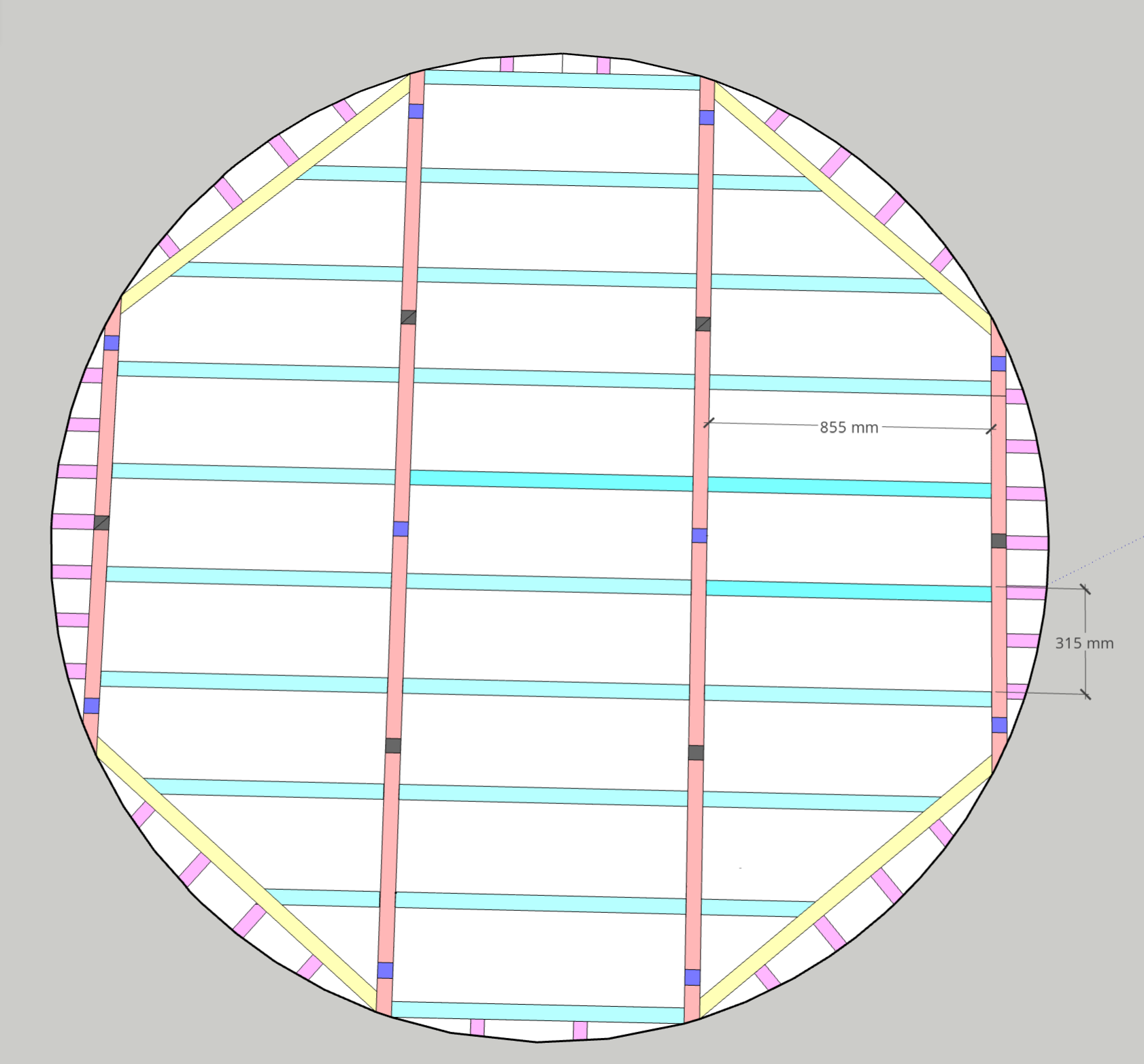 Round deck post placement advice | Bunnings Workshop community