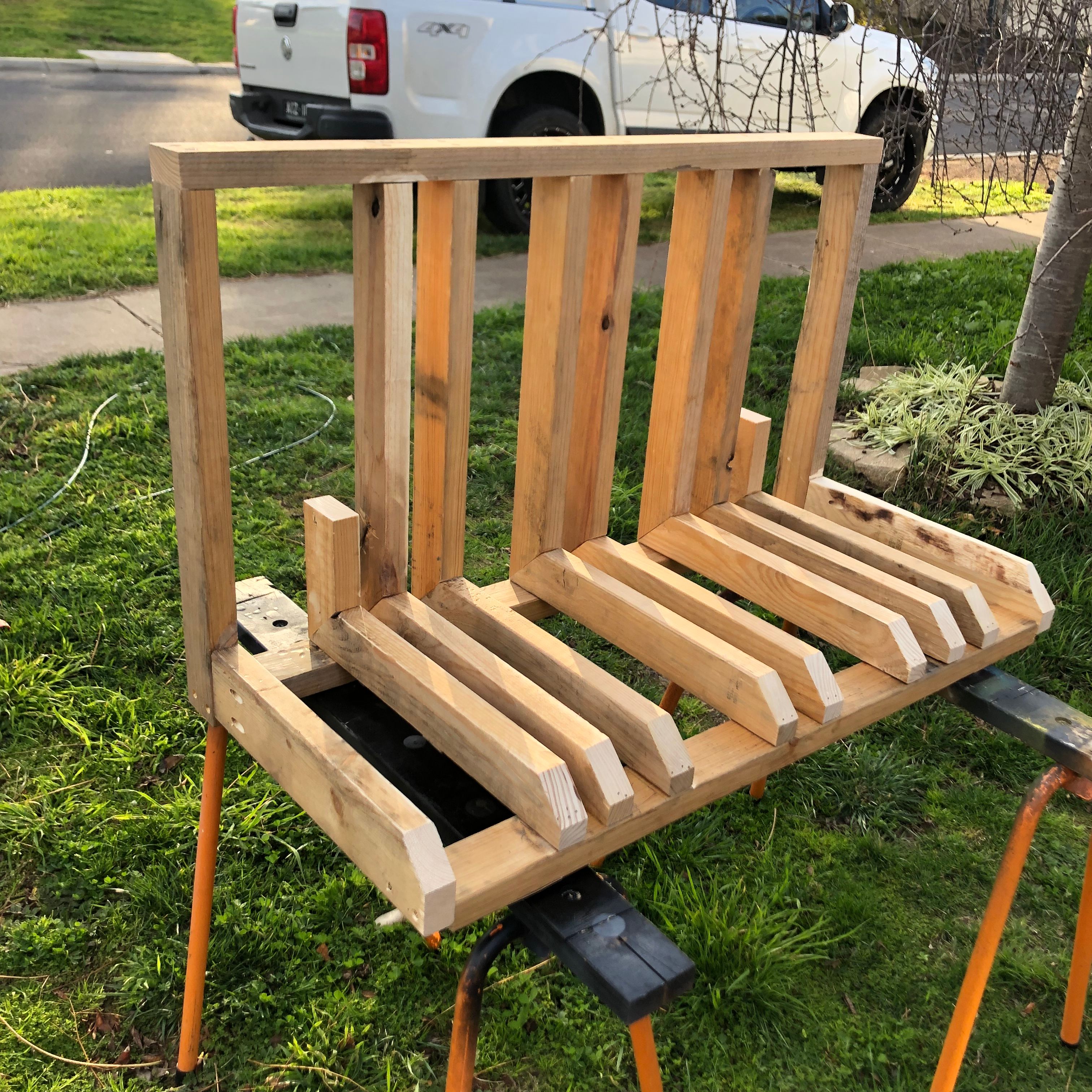 Bike and scooter rack with helmet storag... | Bunnings Workshop community