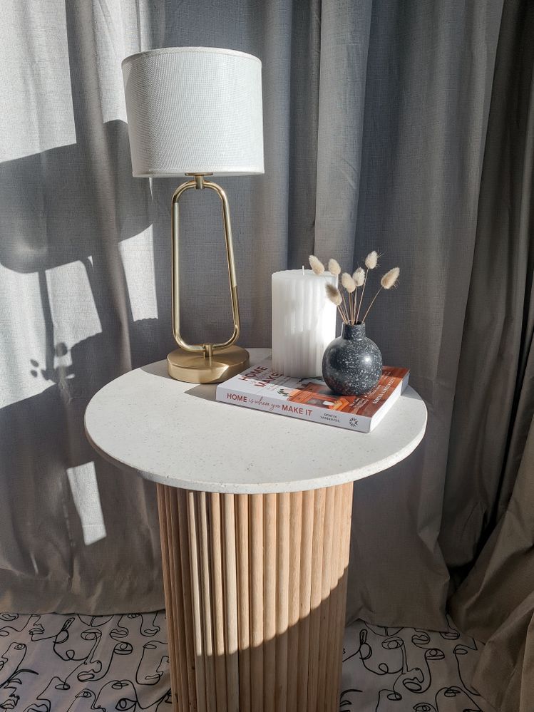 Oak dowel side table | Bunnings Workshop community