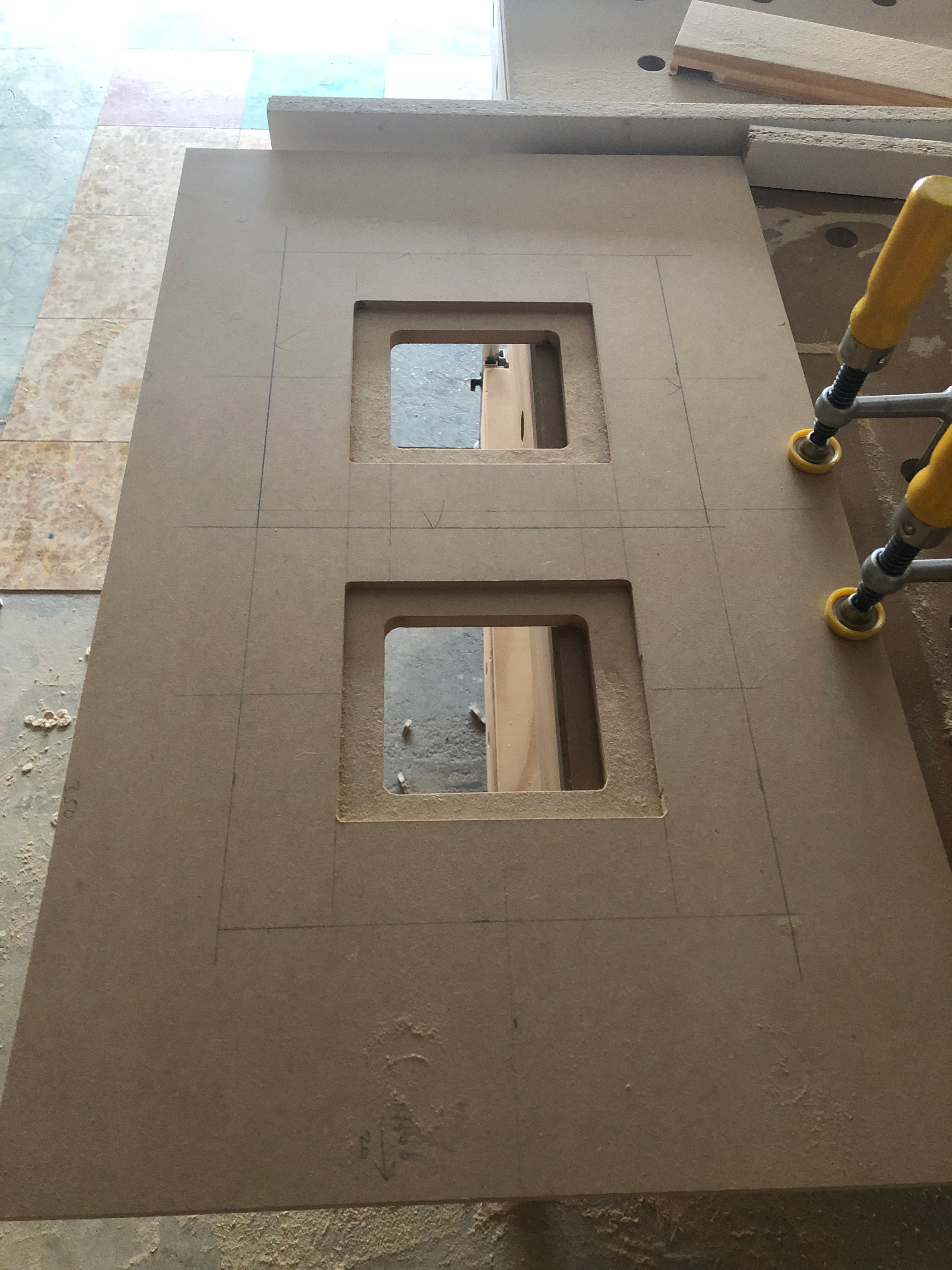 Dual trimmers fitted to small router cup... | Bunnings Workshop community