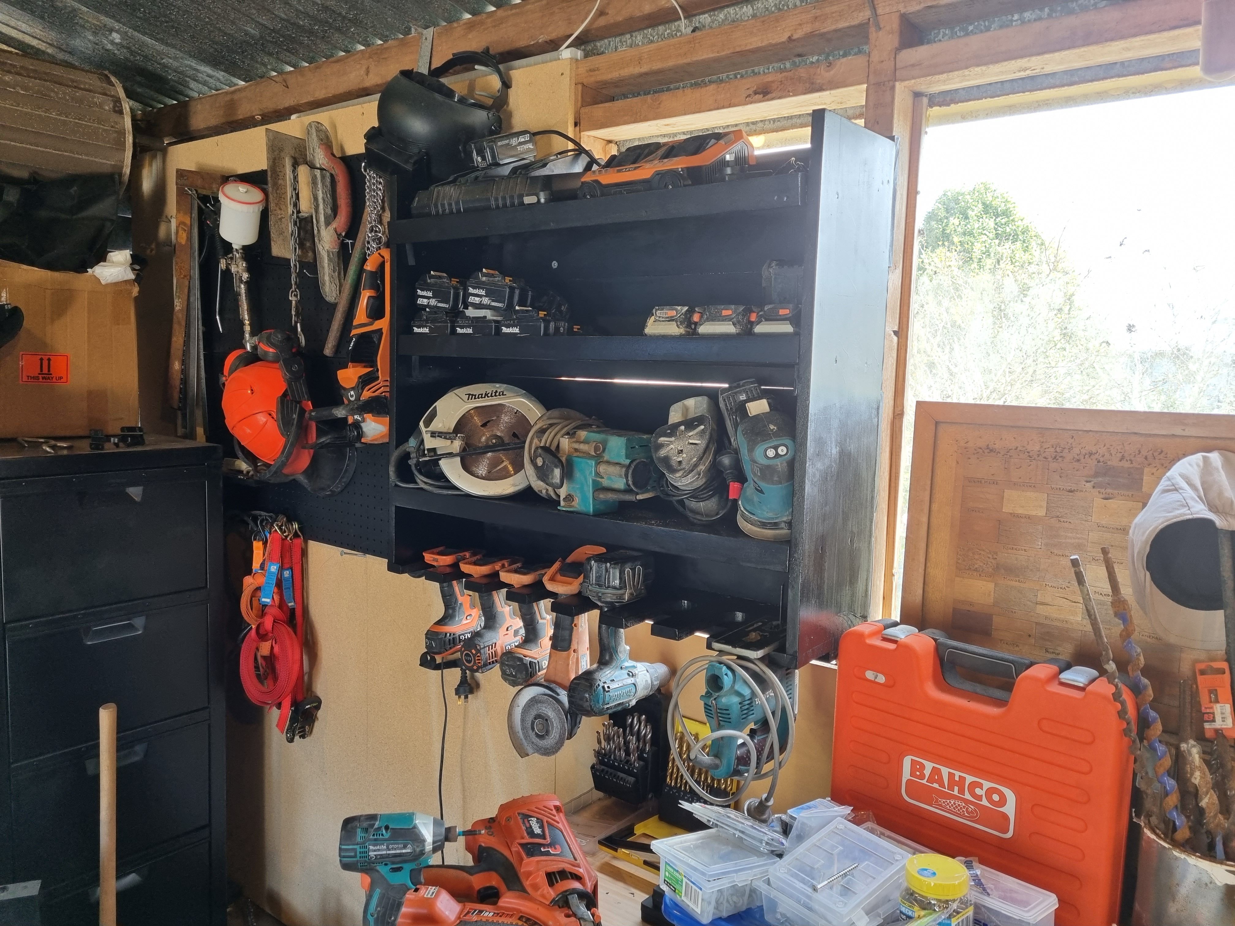 Custom tool storage shelf | Bunnings Workshop community