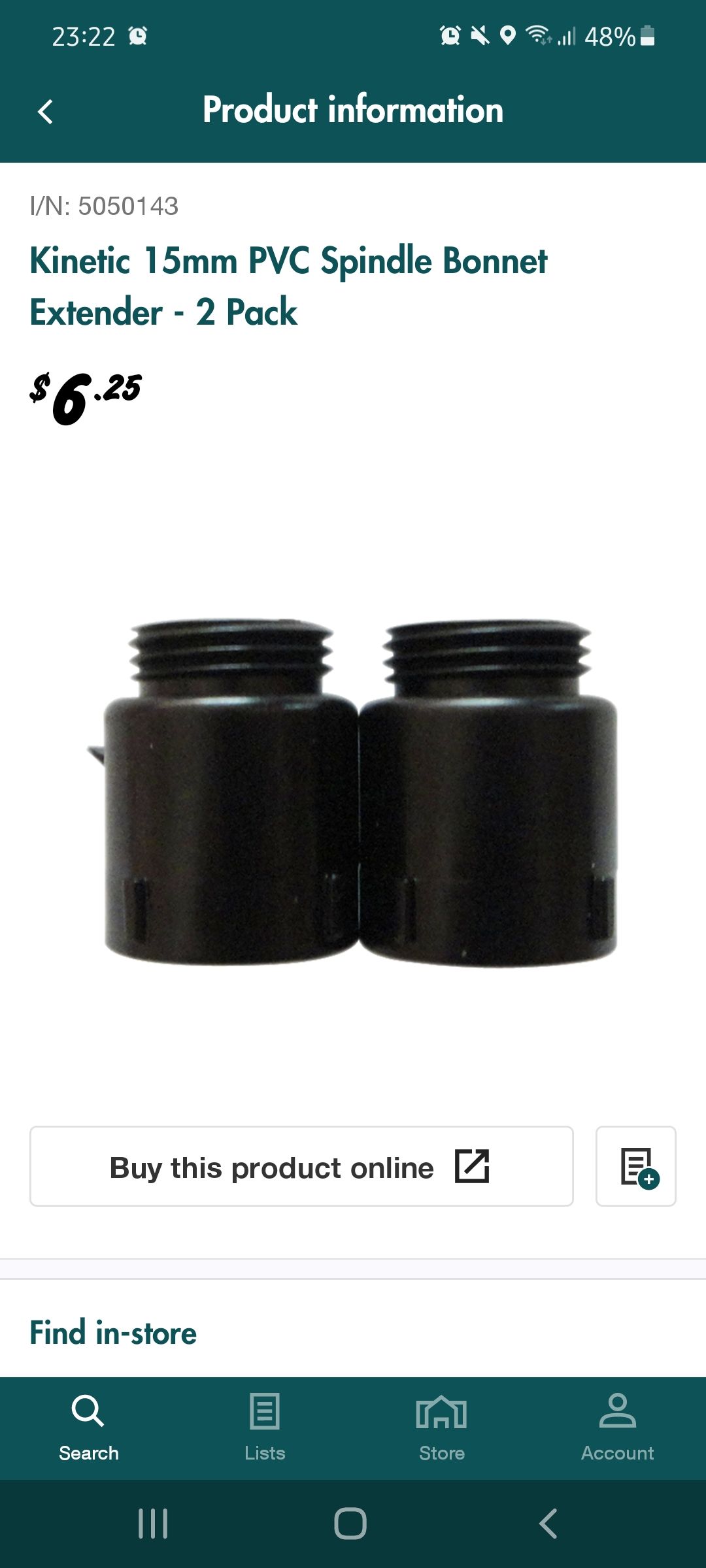 Tap spindle too short | Bunnings Workshop community