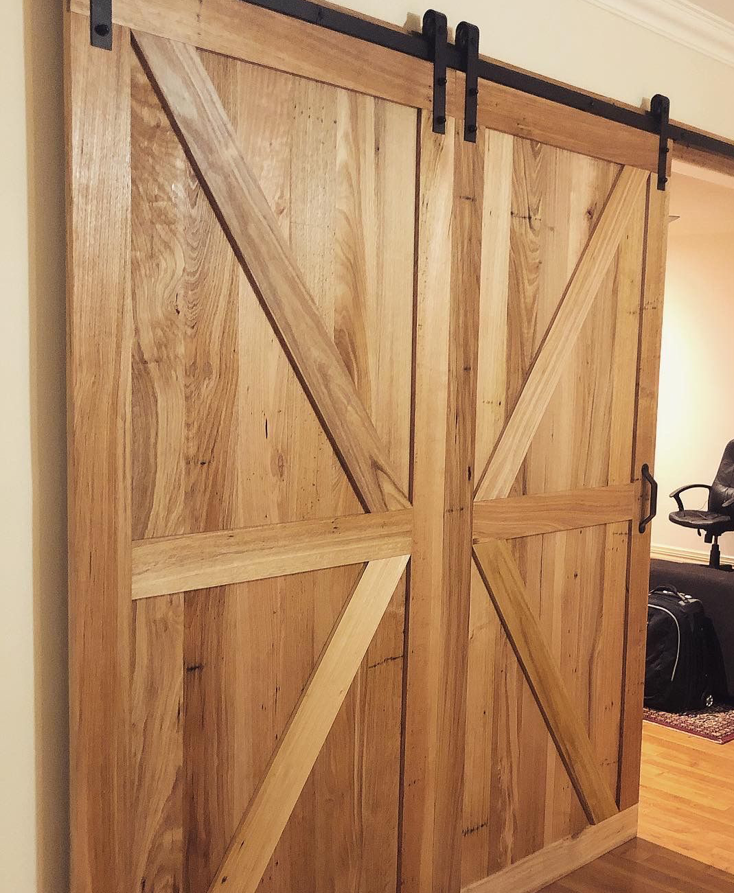 MDF barn door with diagonal pattern | Bunnings Workshop community