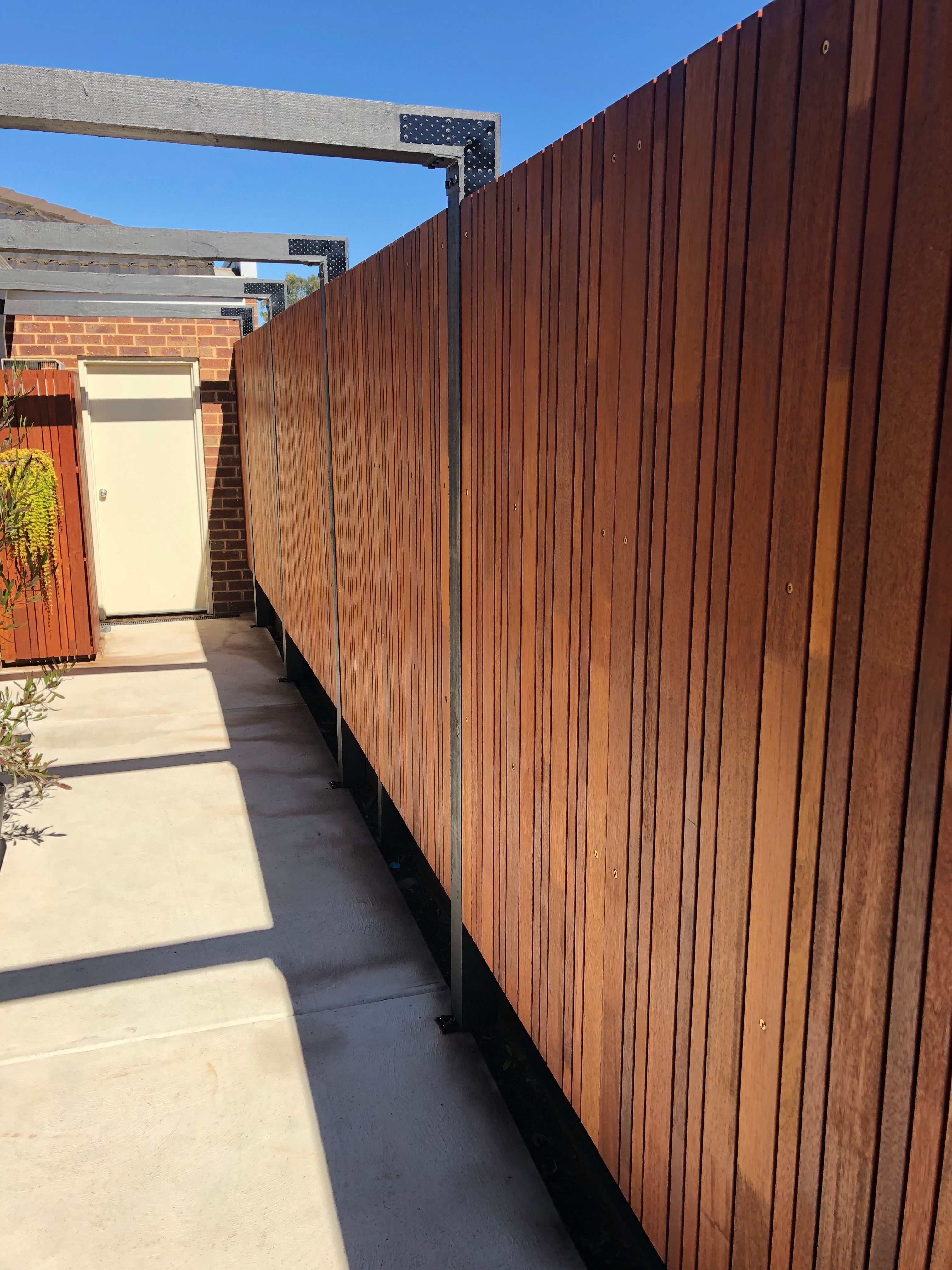 Ugly fence be gone using Merbau panels | Bunnings Workshop community