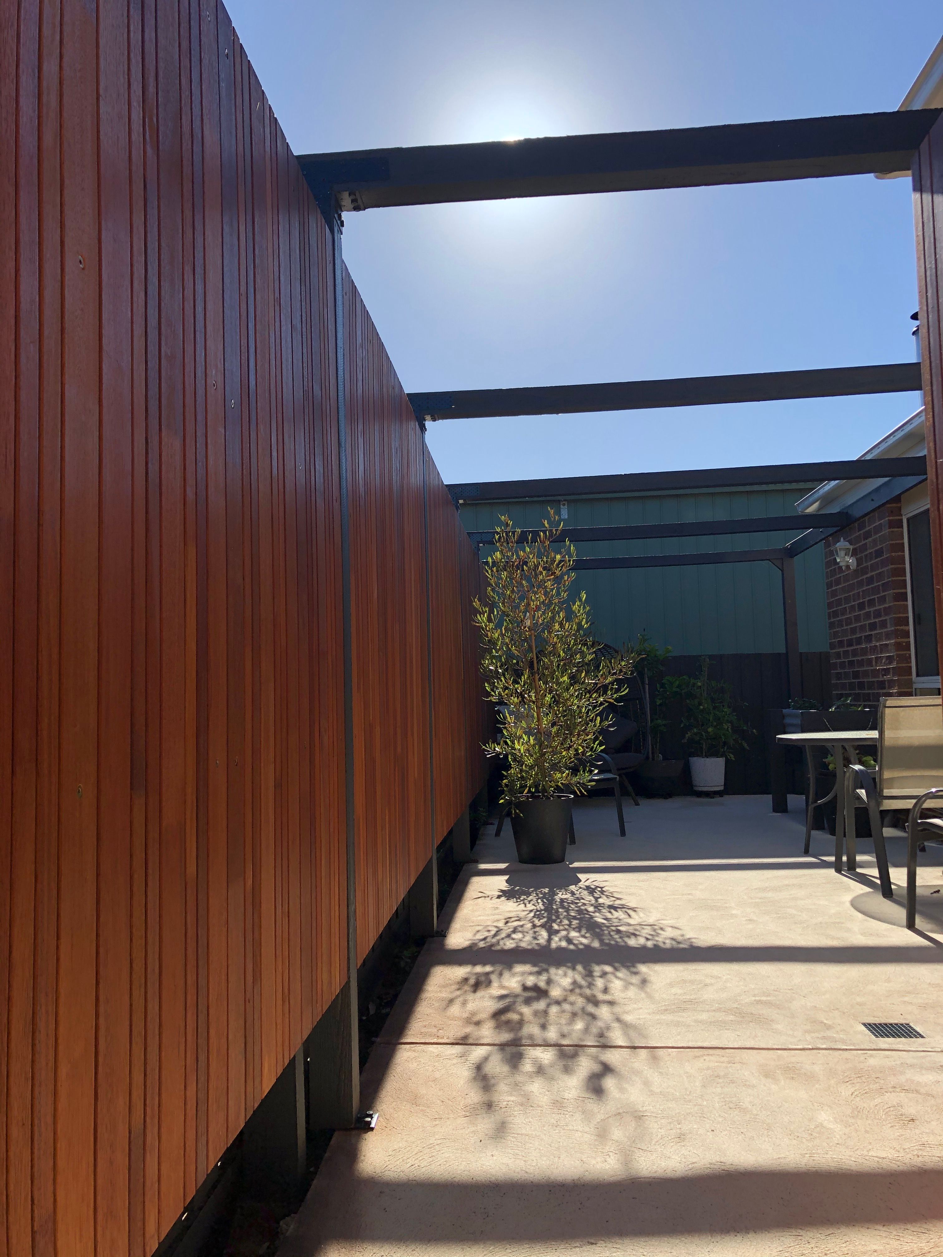 Ugly fence be gone using Merbau panels | Bunnings Workshop community