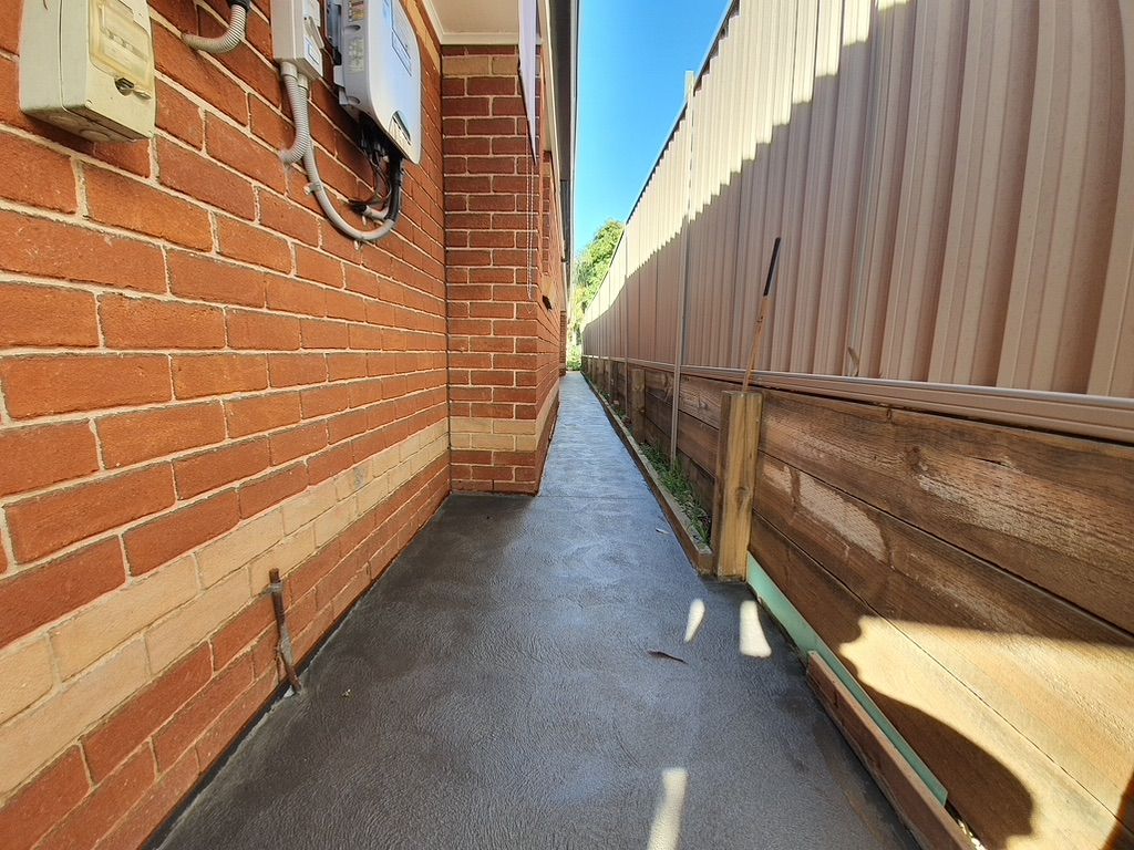 Side yard access improved with concrete ... | Bunnings Workshop community