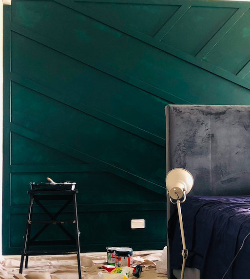 Bedroom feature wall using MDF moulding | Bunnings Workshop community
