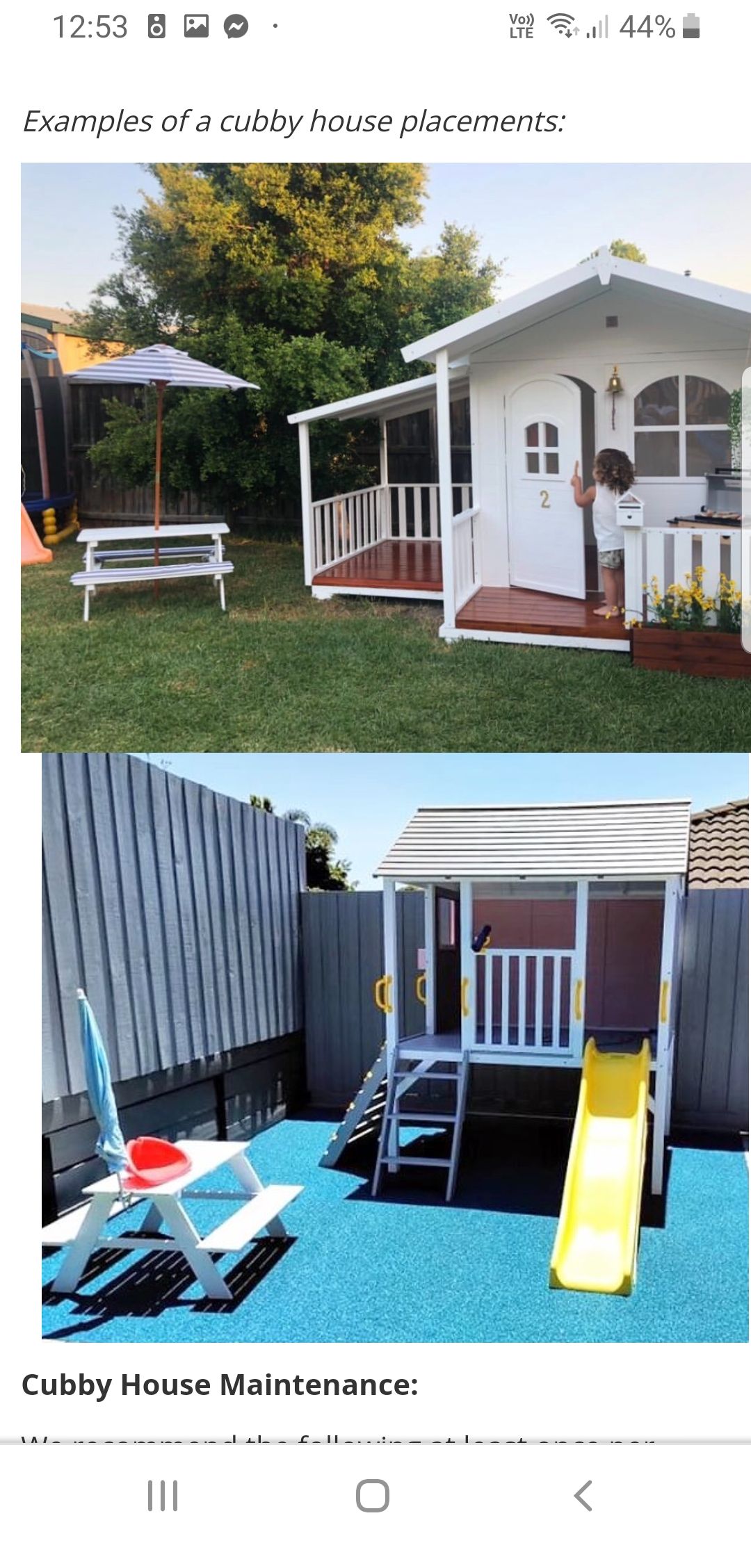 Solved: Cubby house base ideas? | Bunnings Workshop community
