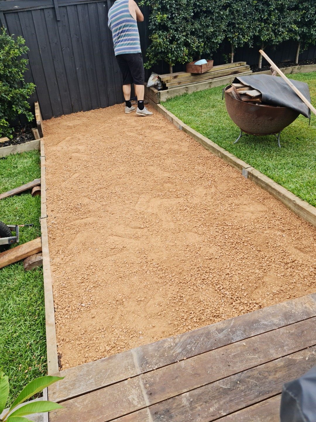 Side walkway makeover with Tuscan stone ... | Bunnings Workshop community
