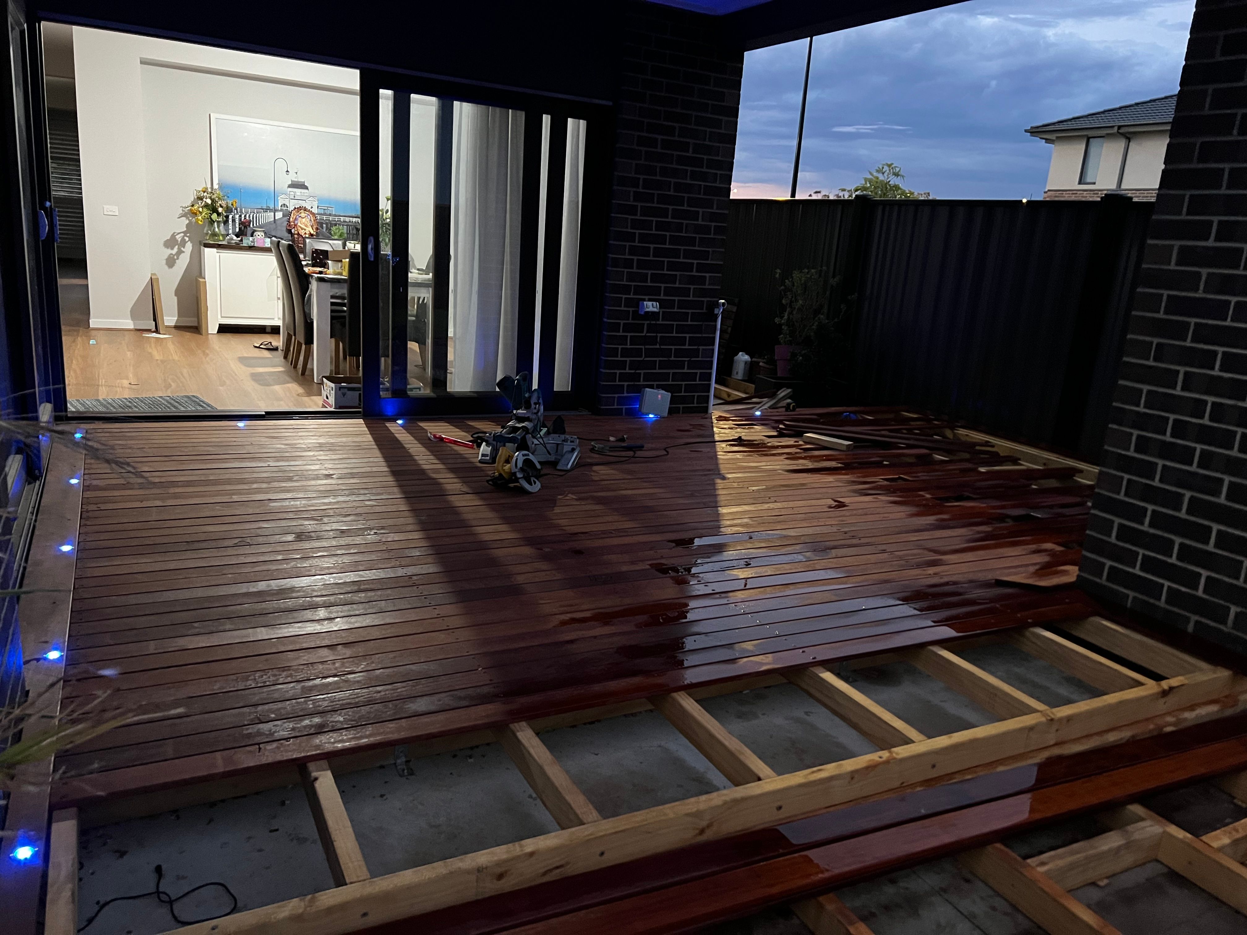 Low-level deck with Wi-Fi controlled lig... | Bunnings Workshop community