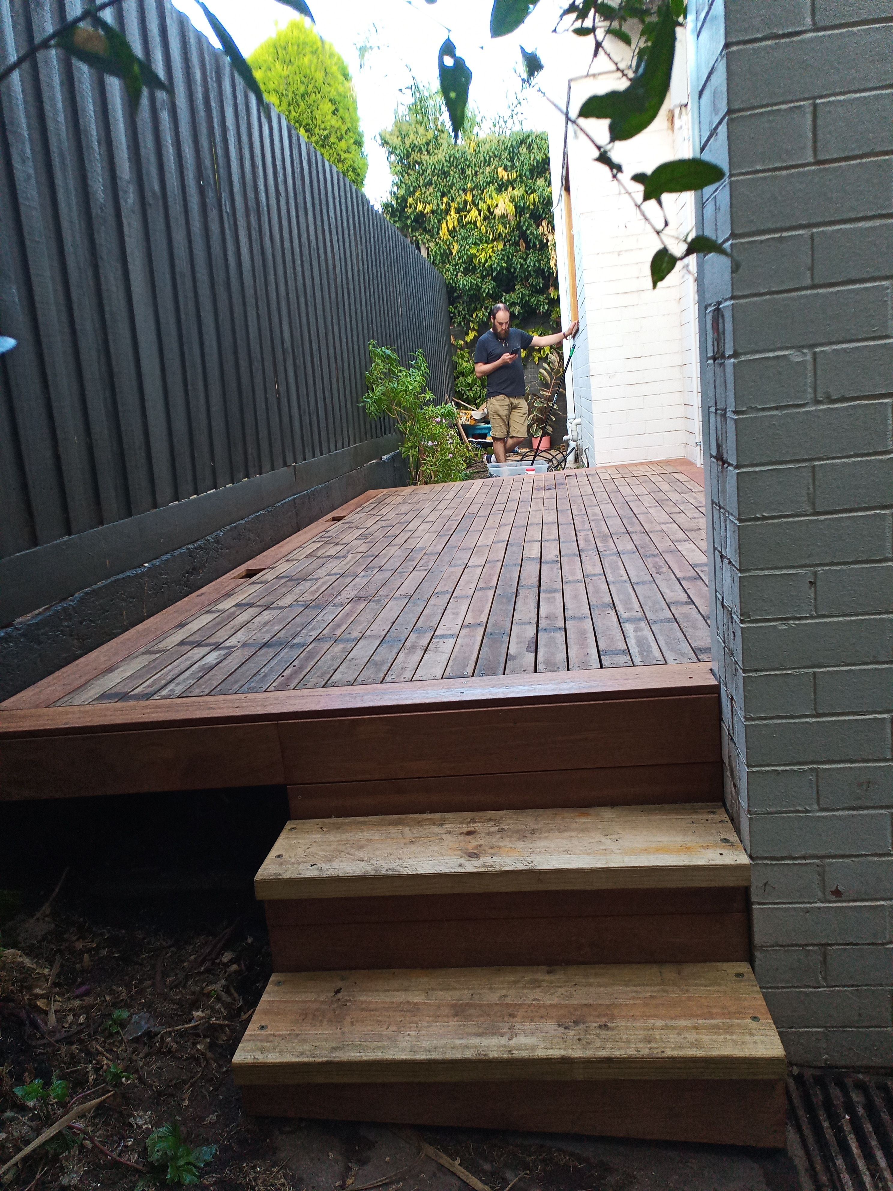 Solved: How to build low level deck between 2 br... - Page 2 | Bunnings ...
