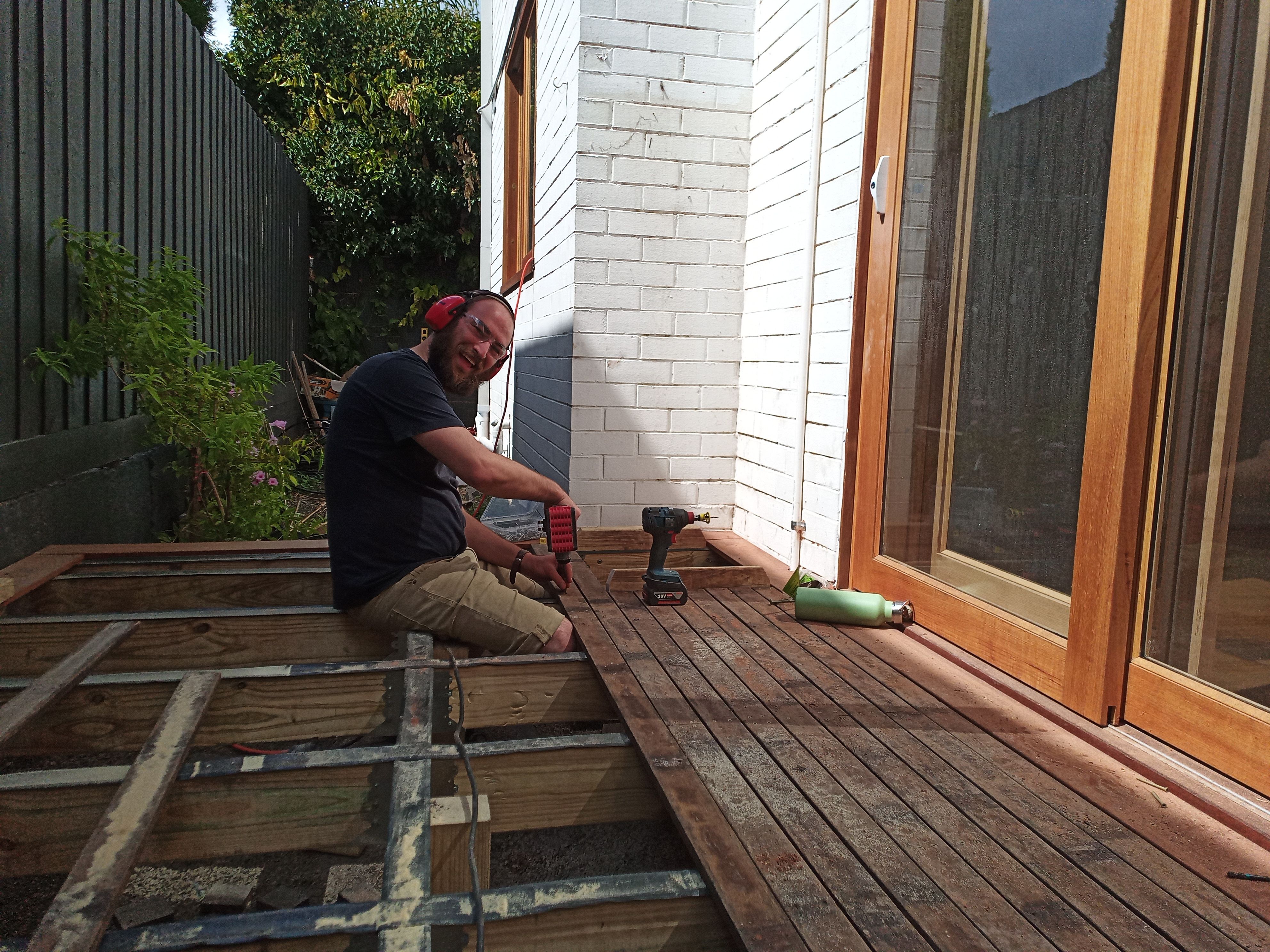 Solved: How to build low level deck between 2 br... | Bunnings Workshop ...