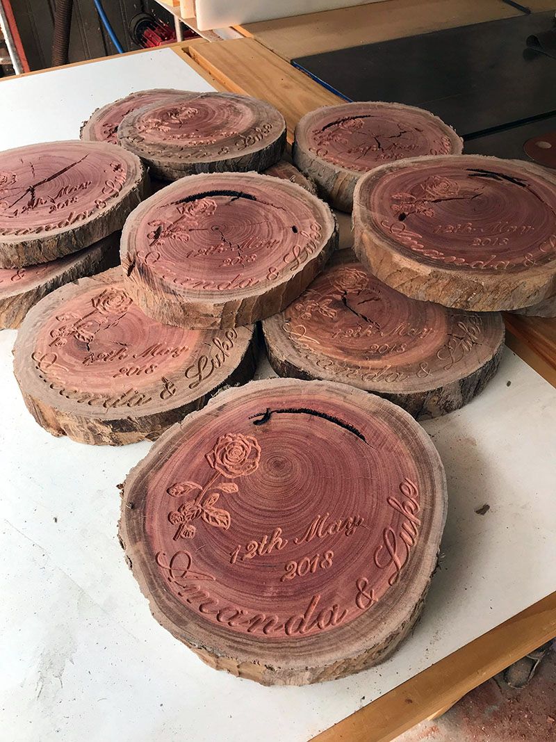 Log rounds for wedding table decorations | Bunnings Workshop community